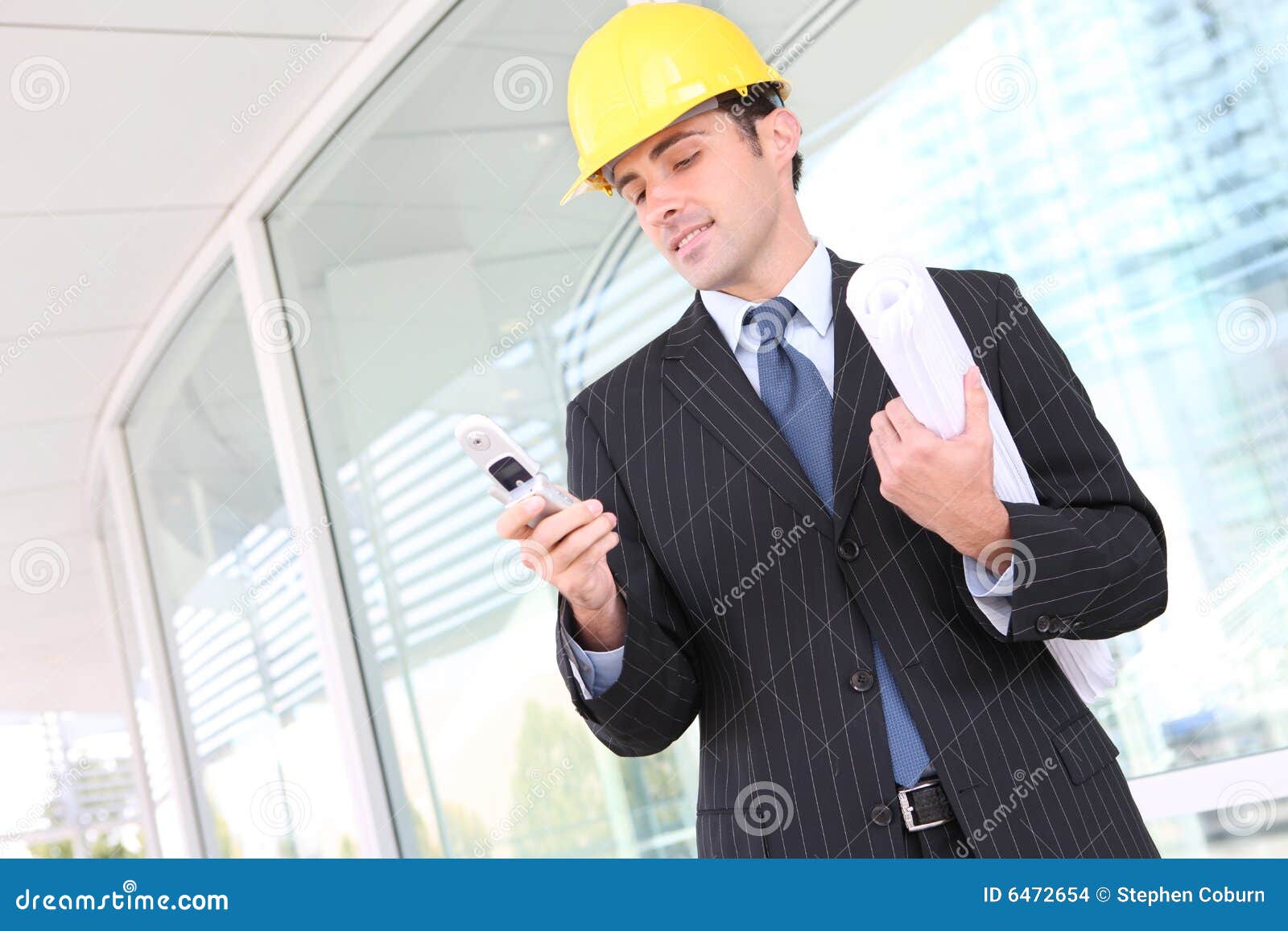 Handsome Business Construction Man Stock Photo - Image of attractive ...