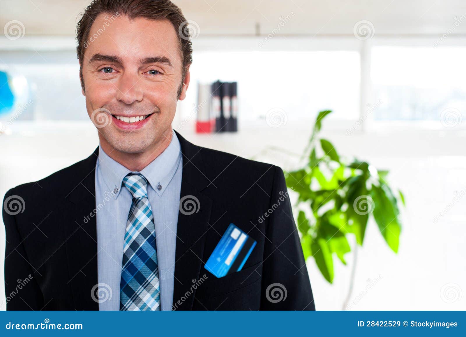Handsome Business Executive Smiling at the Camera Stock Image - Image ...
