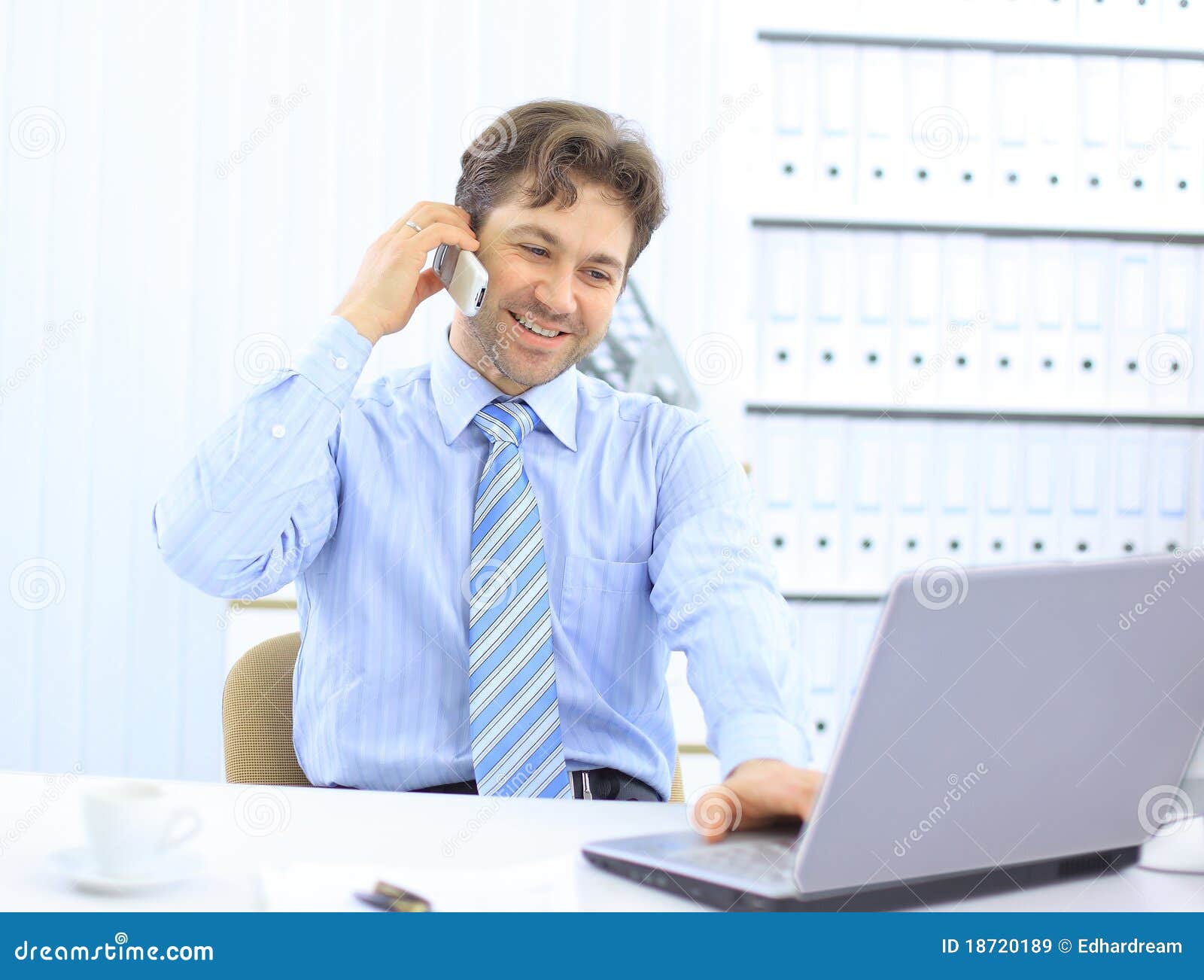 Handsome Business Guy Working Stock Image - Image of adult, company ...