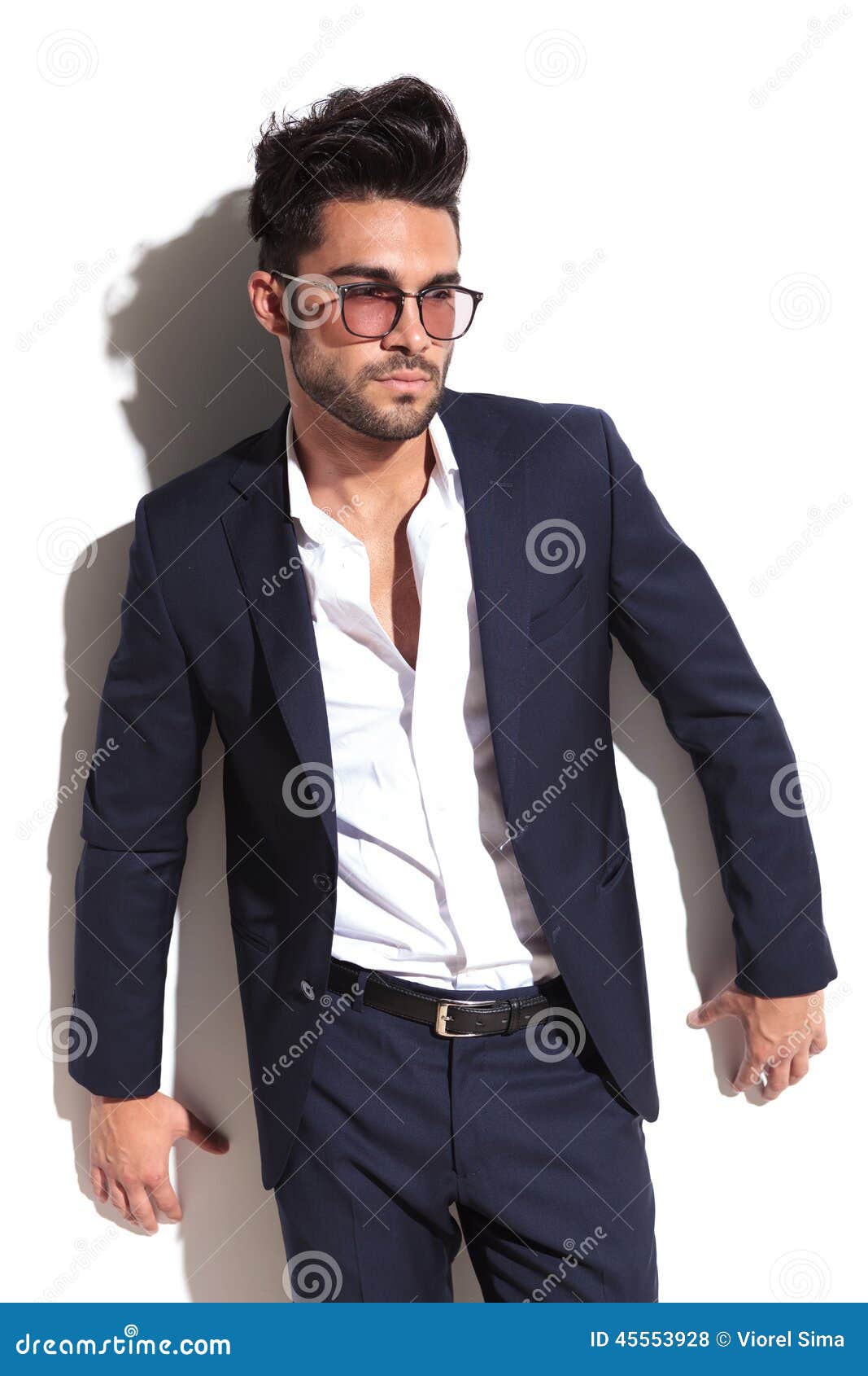 Handsome Business Man Looking Away from the Camera Stock Photo - Image ...