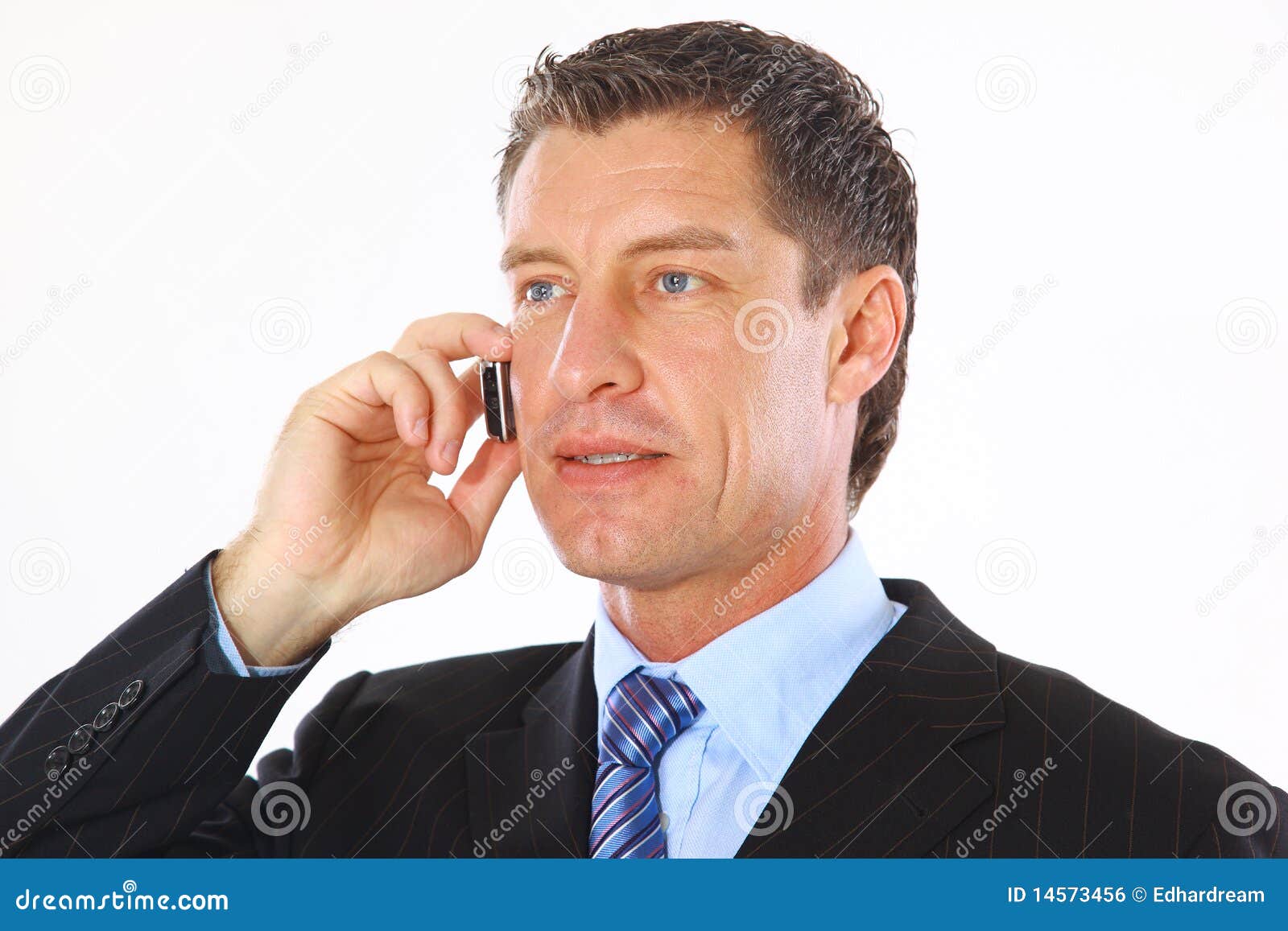 Handsome Business Man Speaking Stock Photo - Image of cheerful ...