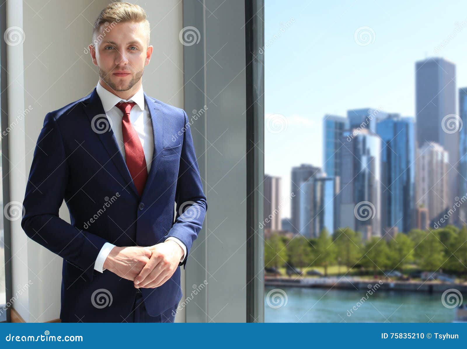Handsome business man stock photo. Image of friendly - 75835210