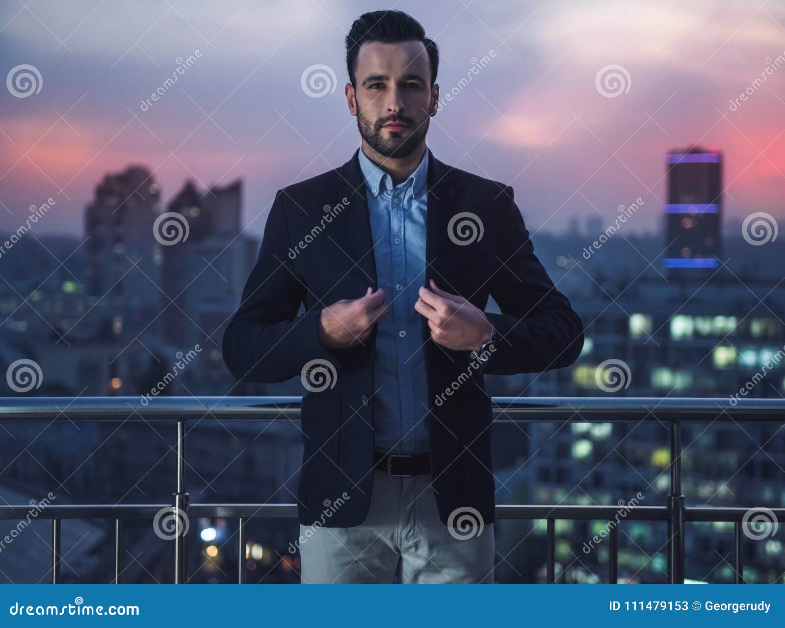 Handsome Businessman in the Evening Stock Image - Image of look, adult ... Handsome Businessman in the Evening Stock Image - Image of look, adult ...