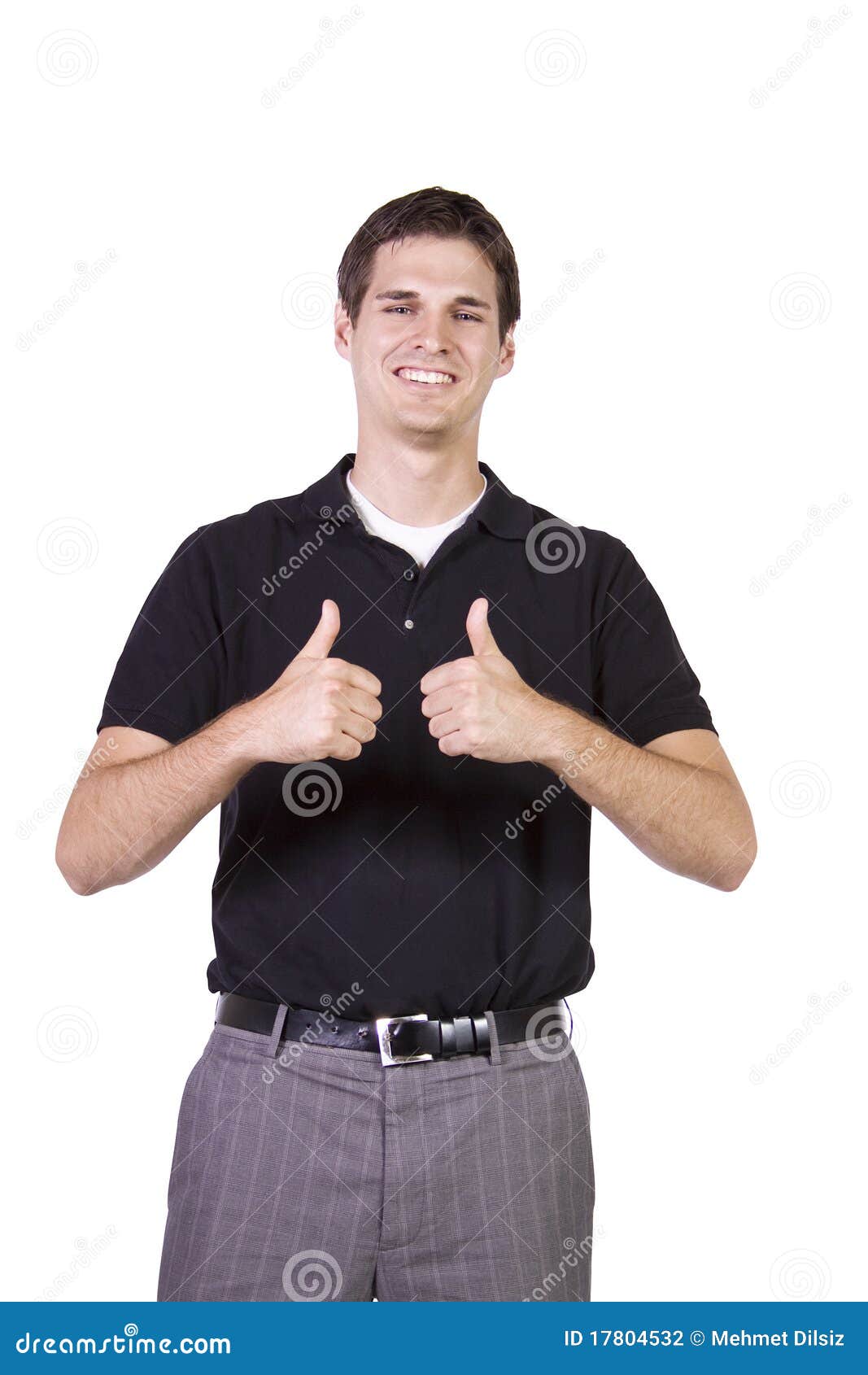 Handsome Businessman Giving the Thumbs Up Stock Photo - Image of ...
