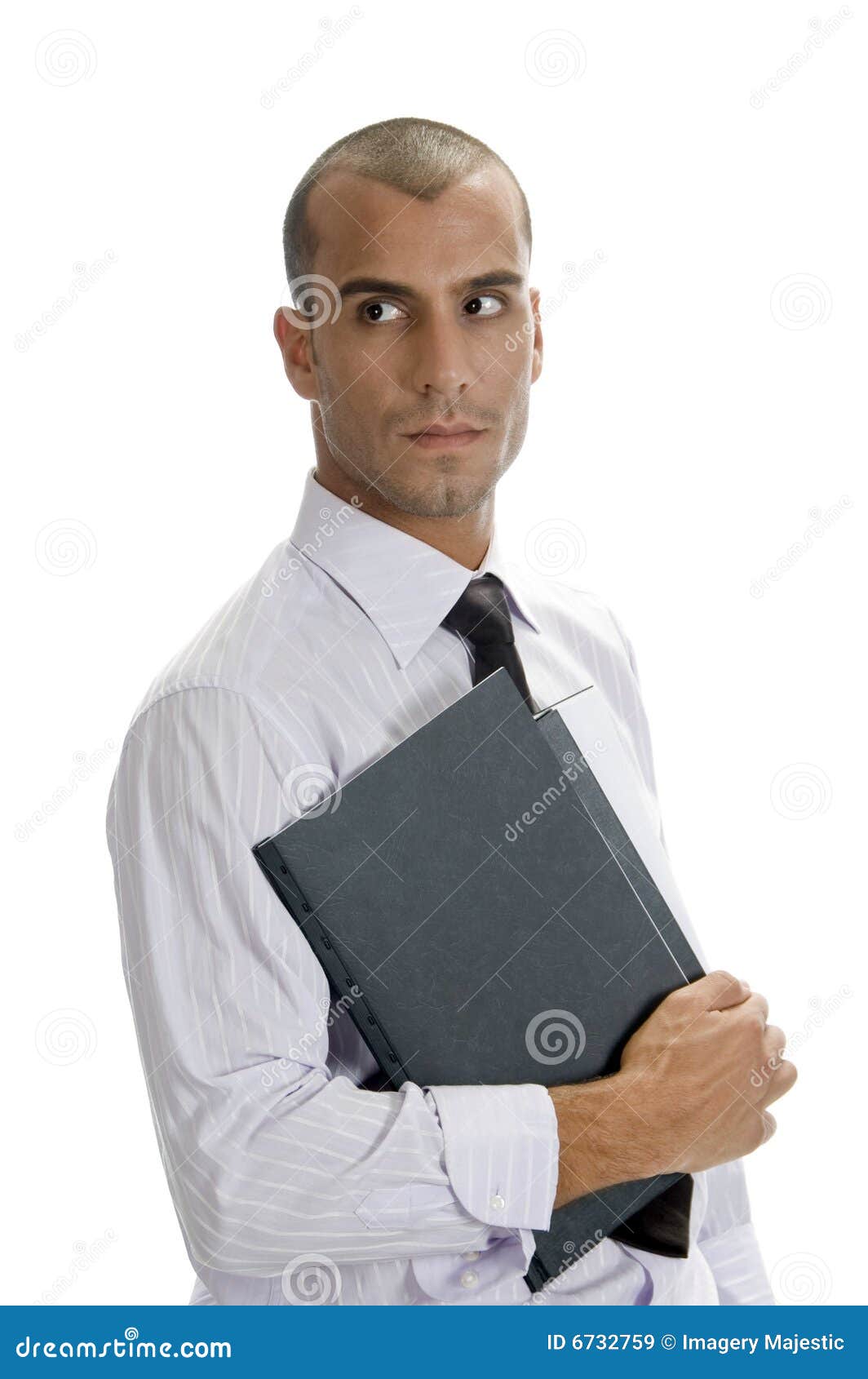 Handsome Businessman Holding Files Stock Image - Image of boss, suit ...