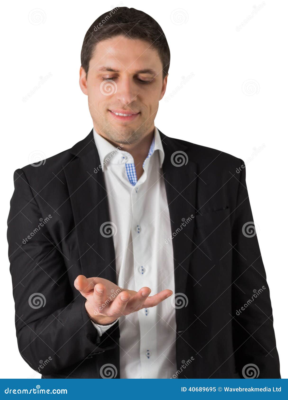 Handsome Businessman Holding Hand Out Stock Image - Image of ...