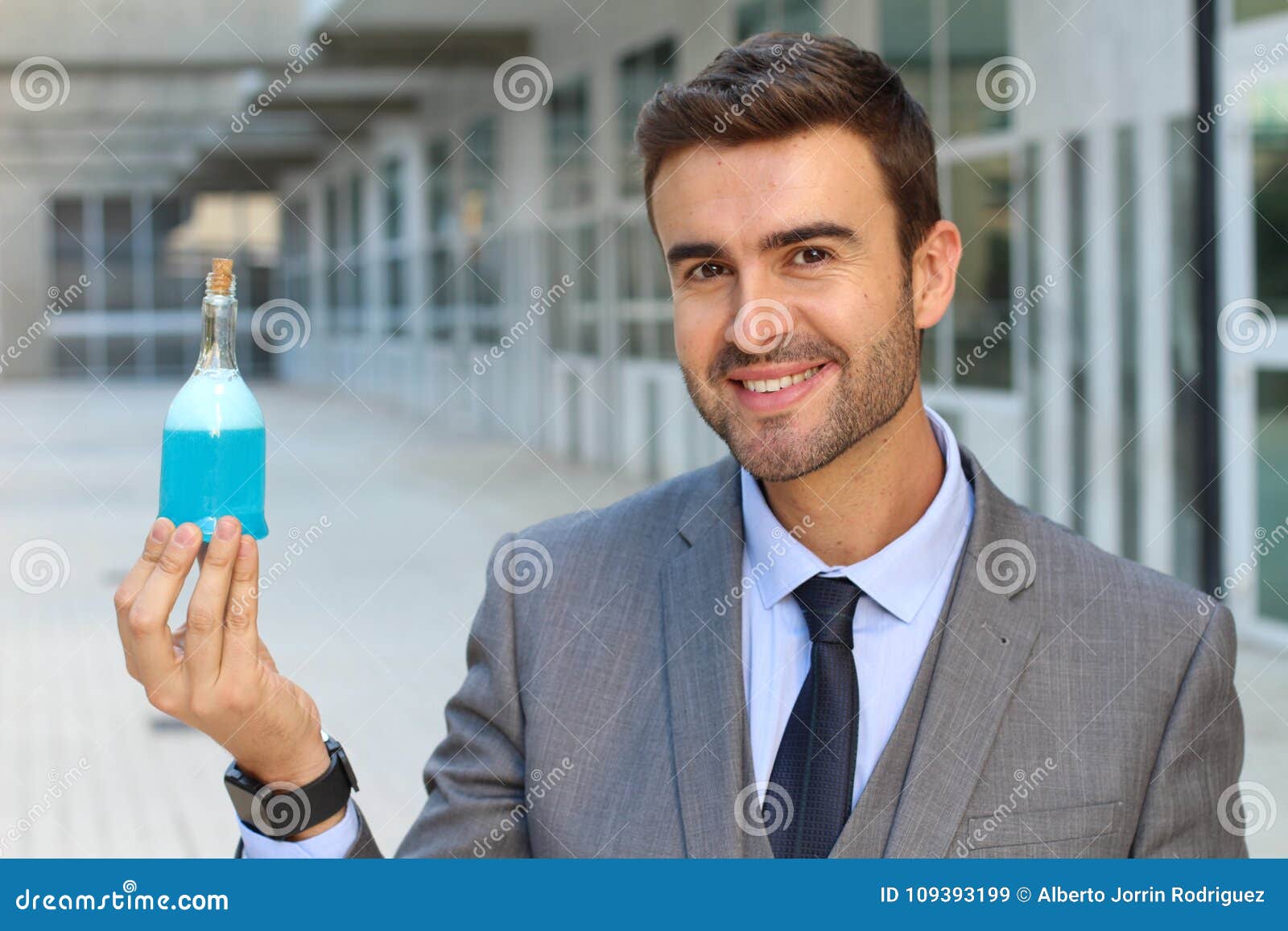 Handsome Businessman Holding a Potion Stock Image - Image of life ...