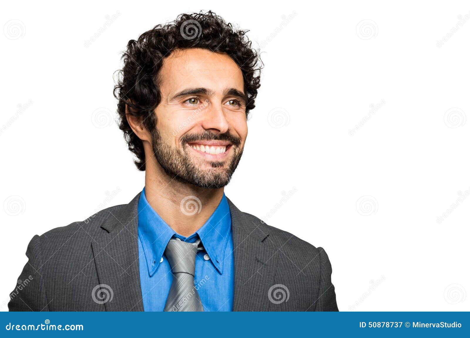 Handsome Businessman Isolated on White Stock Image - Image of people ...