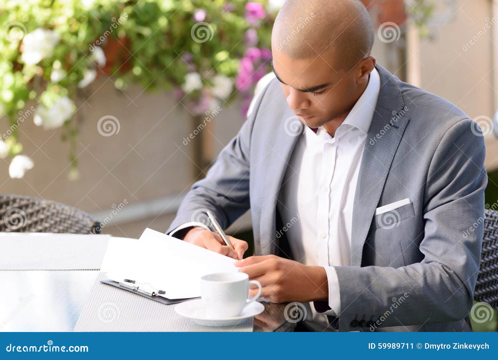 Handsome Businessman Making Notes Stock Image - Image of creativity ...