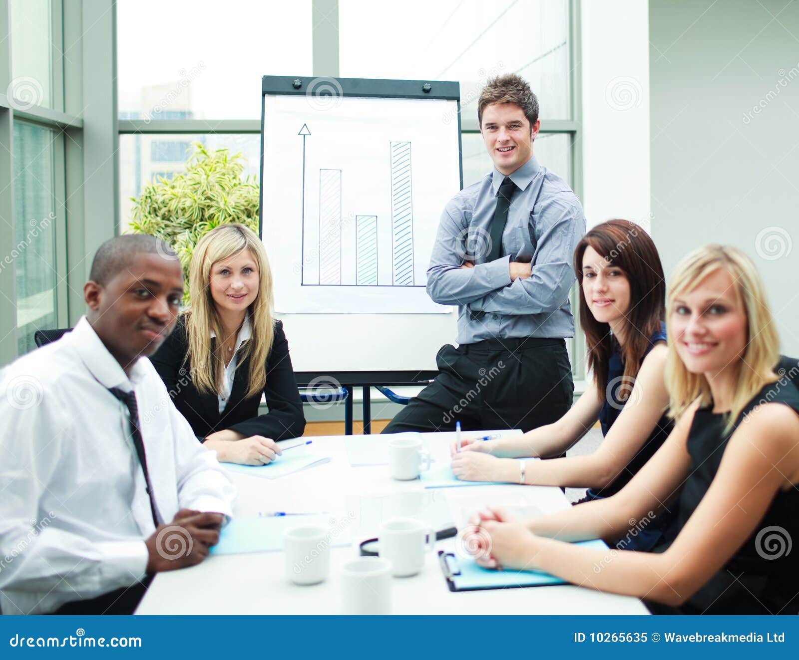Handsome Businessman in a Meeting Stock Image - Image of business ...