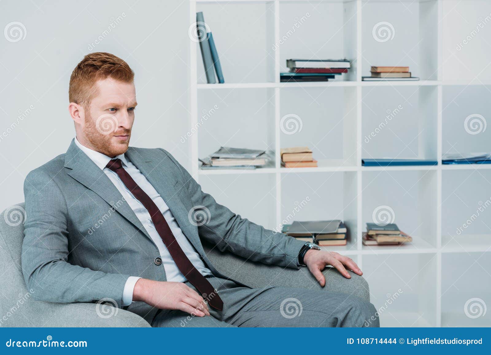 Handsome Businessman in Office Stock Photo - Image of people, work ...