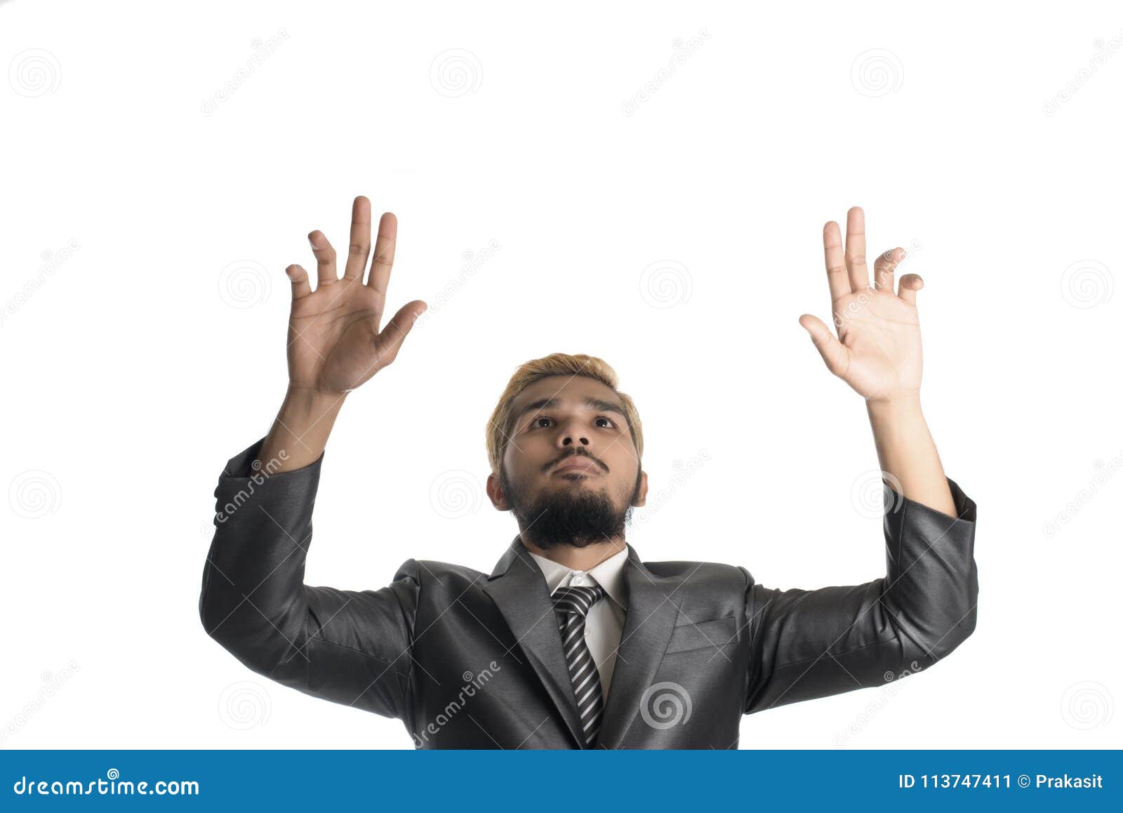 Handsome Businessman Pointing Something Isolated on White Stock Image ... Handsome Businessman Pointing Something Isolated on White Stock Image ...