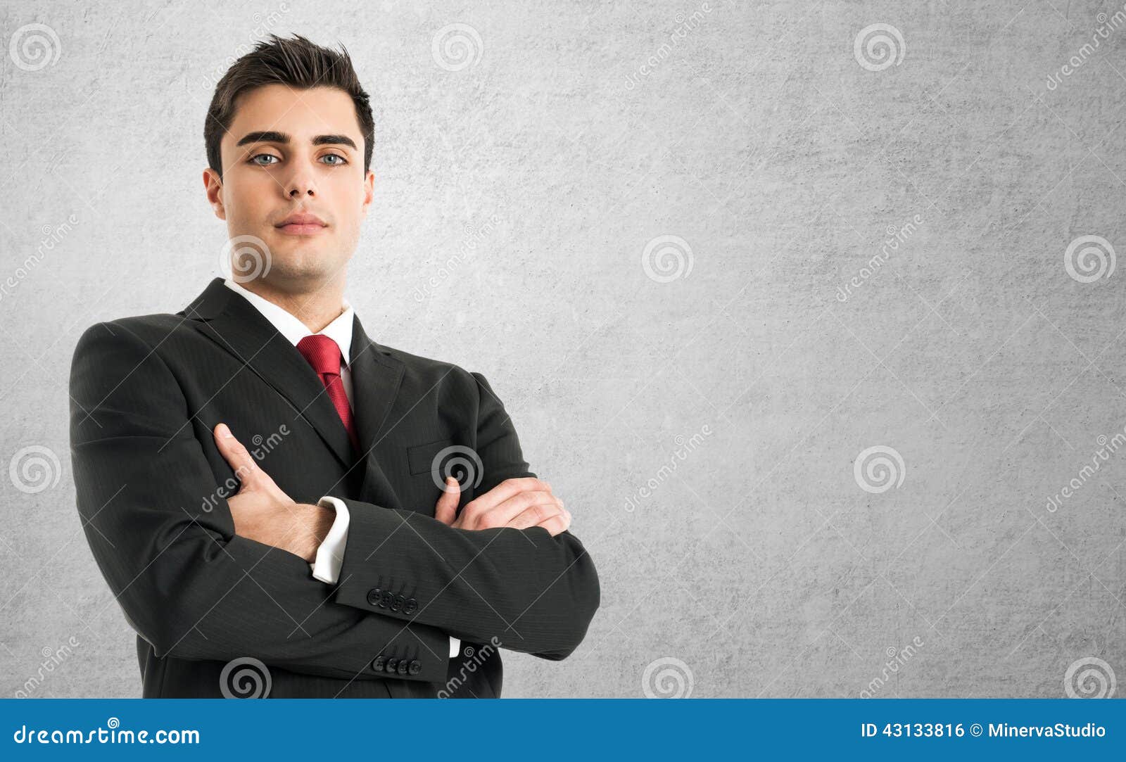 Handsome Businessman Portrait Stock Photo - Image of confidence, folded ...