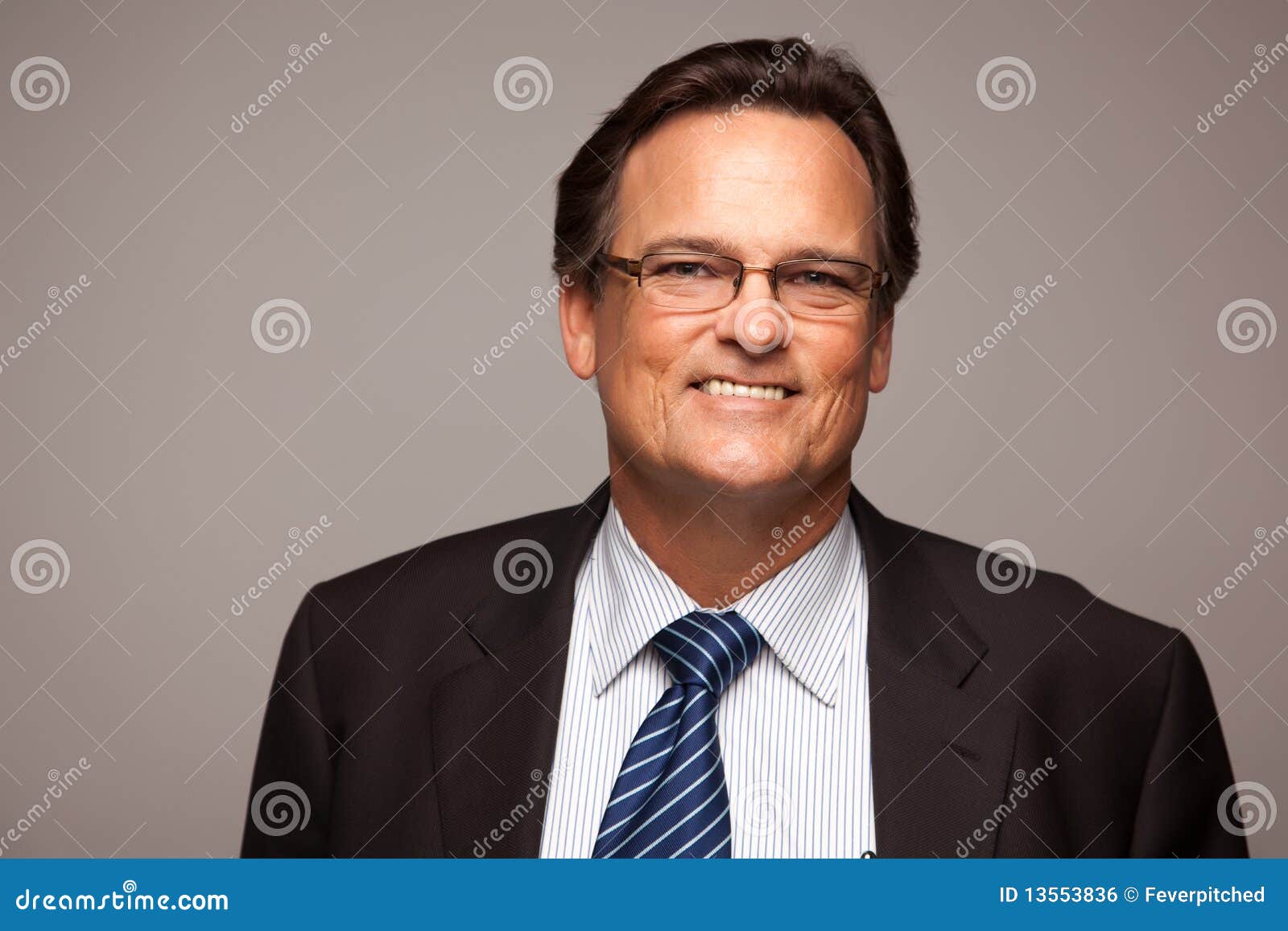 Handsome Businessman Portrait on White Stock Photo - Image of ...