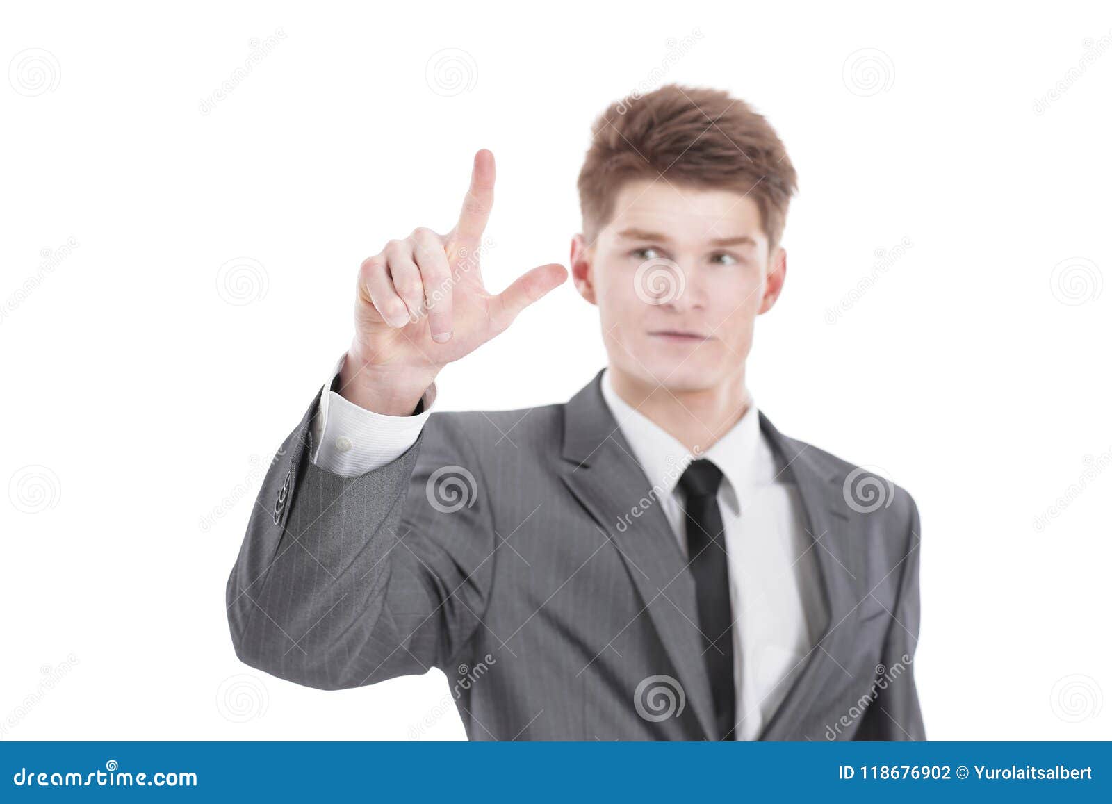 Handsome Businessman Showing Sign of Difference Stock Photo - Image of ...