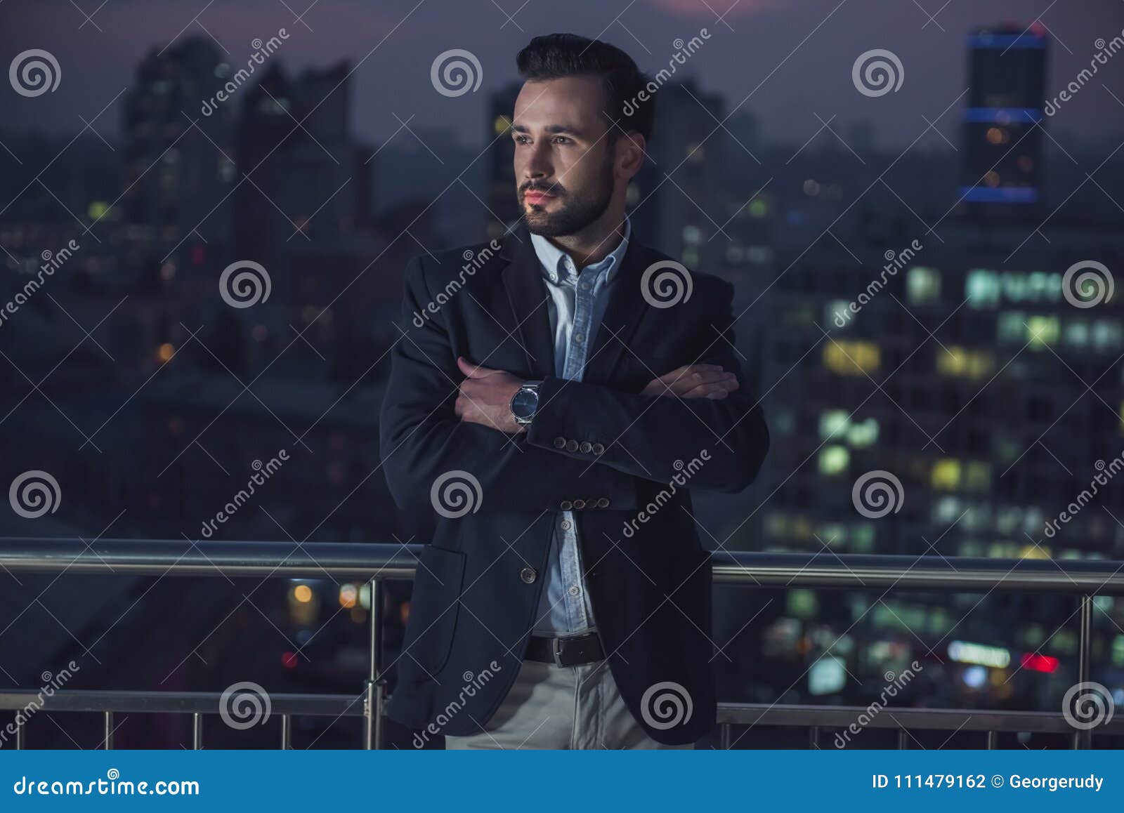 Handsome Businessman in the Evening Stock Photo - Image of city ... Handsome Businessman in the Evening Stock Photo - Image of city ...