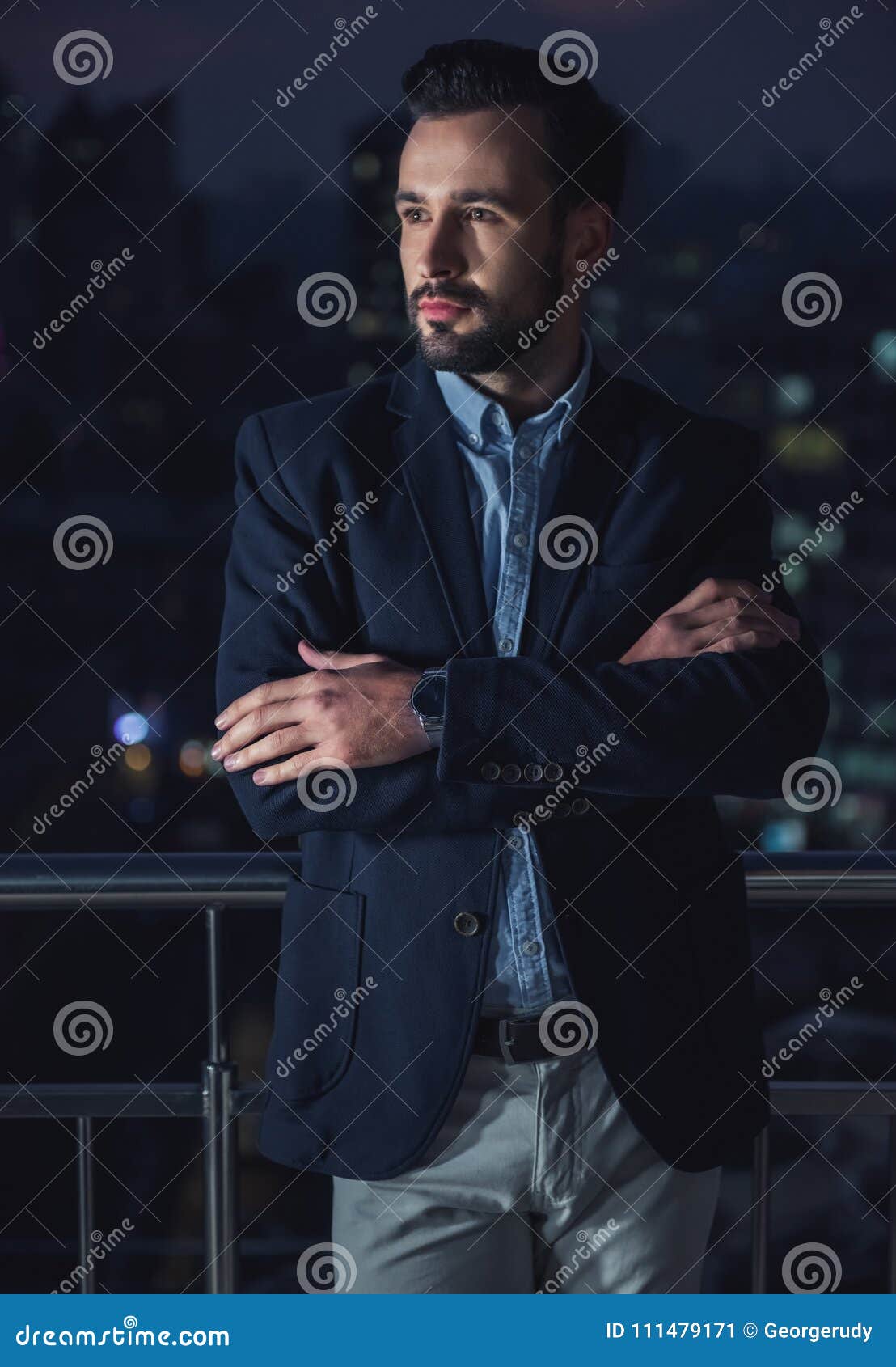 Handsome Businessman in the Evening Stock Image - Image of crossed ... Handsome Businessman in the Evening Stock Image - Image of crossed ...