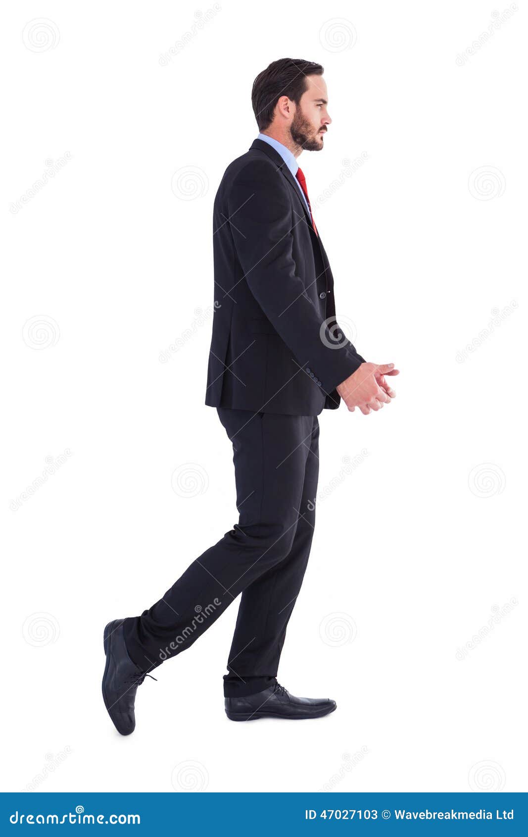 Handsome Businessman in Suit Walking Away Stock Image - Image of career ...