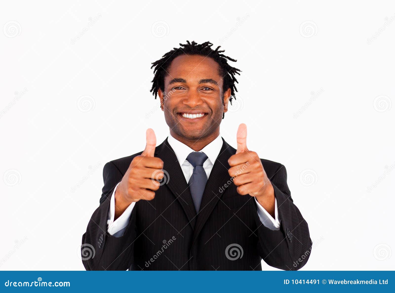 Handsome Businessman with Thumbs Up Stock Image - Image of great ...