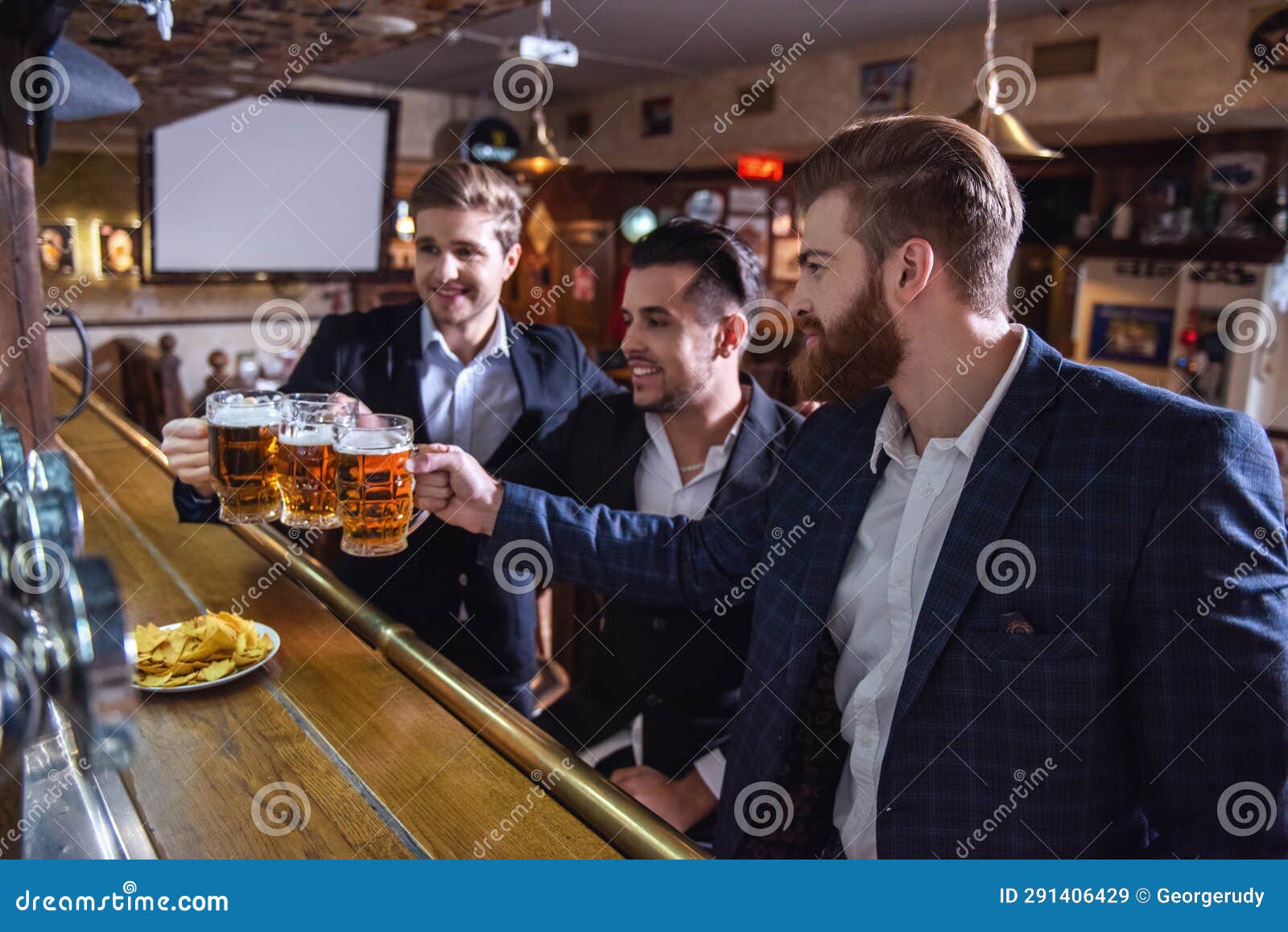 Men at the pub stock image. Image of adult, group, alcohol - 291406429