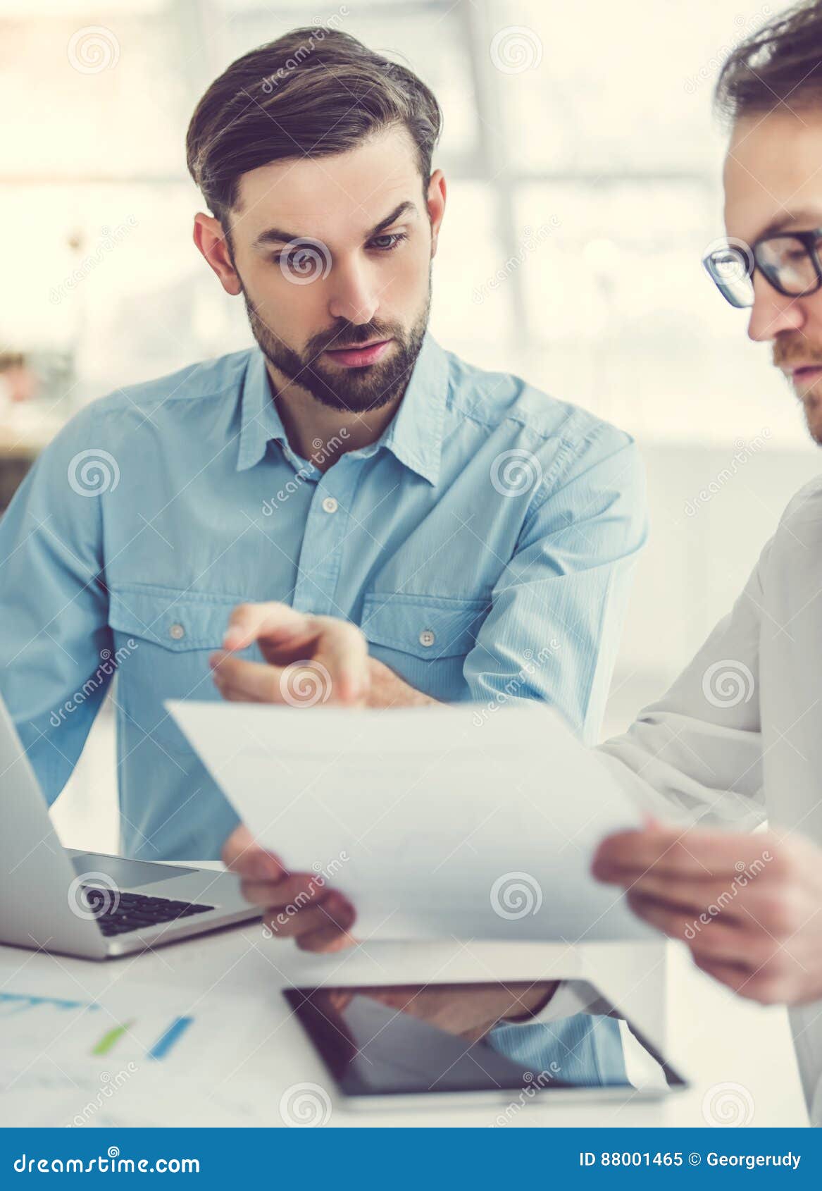 Handsome Businessmen Working Stock Image - Image of career, company ...