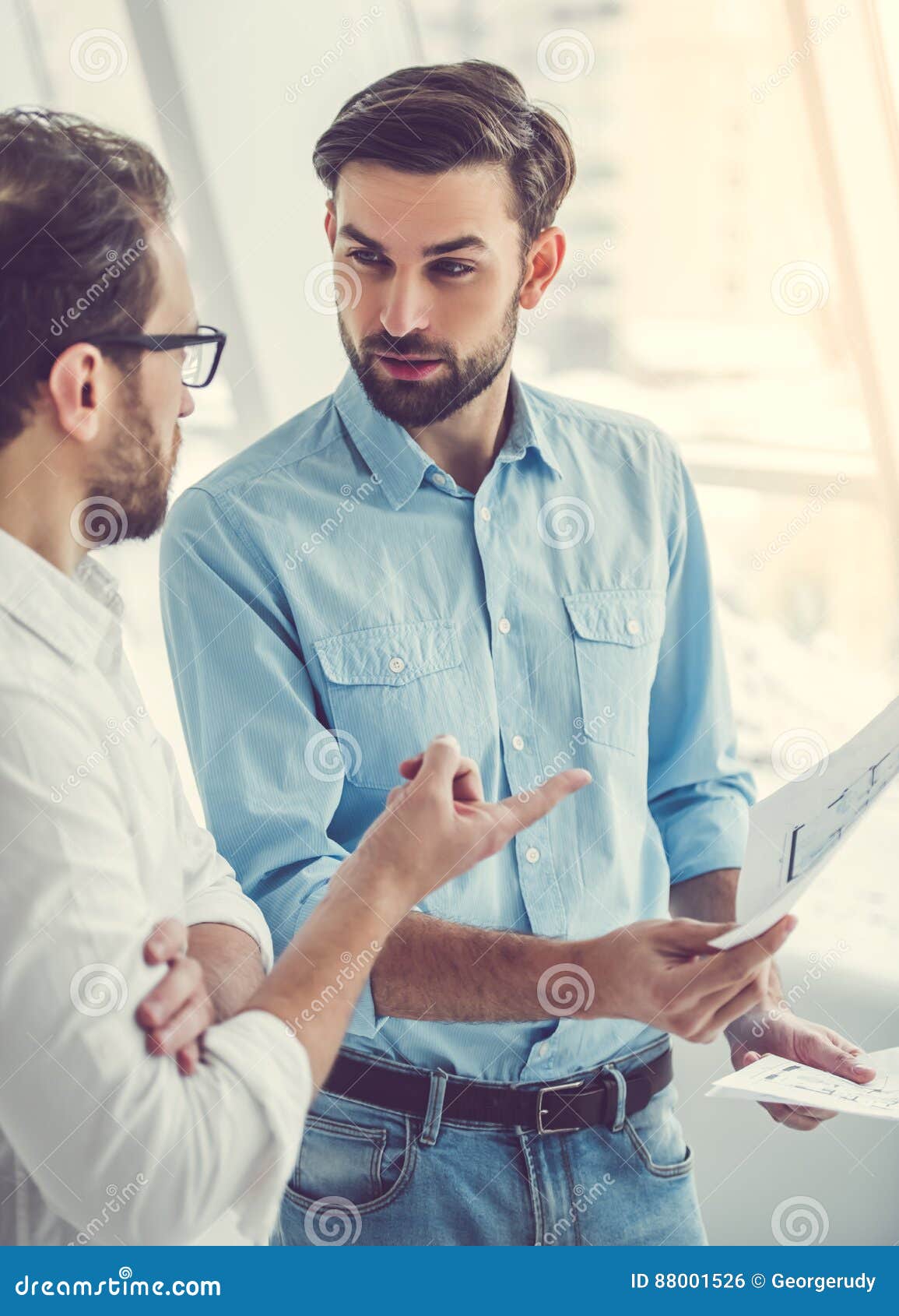 Handsome Businessmen Working Stock Photo - Image of male, collaboration ...