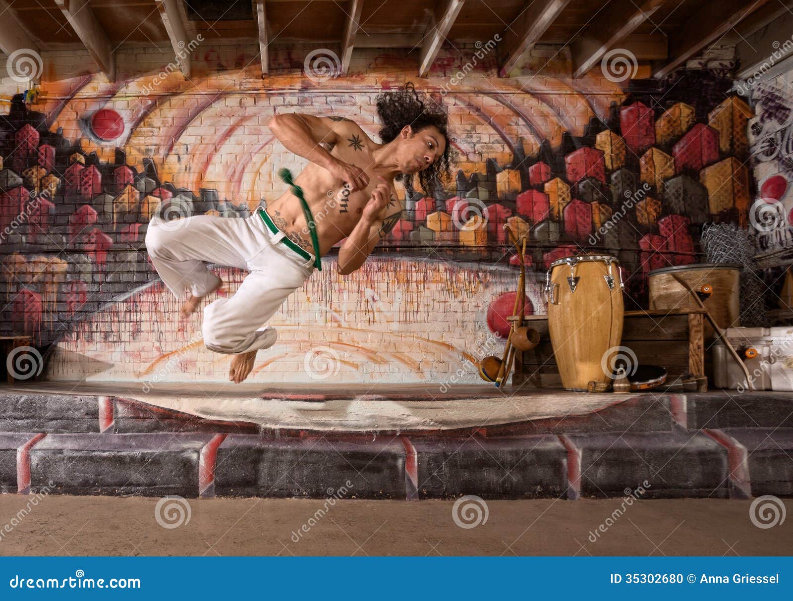Handsome Capoeira Man Flipping Stock Photo - Image of arts ...