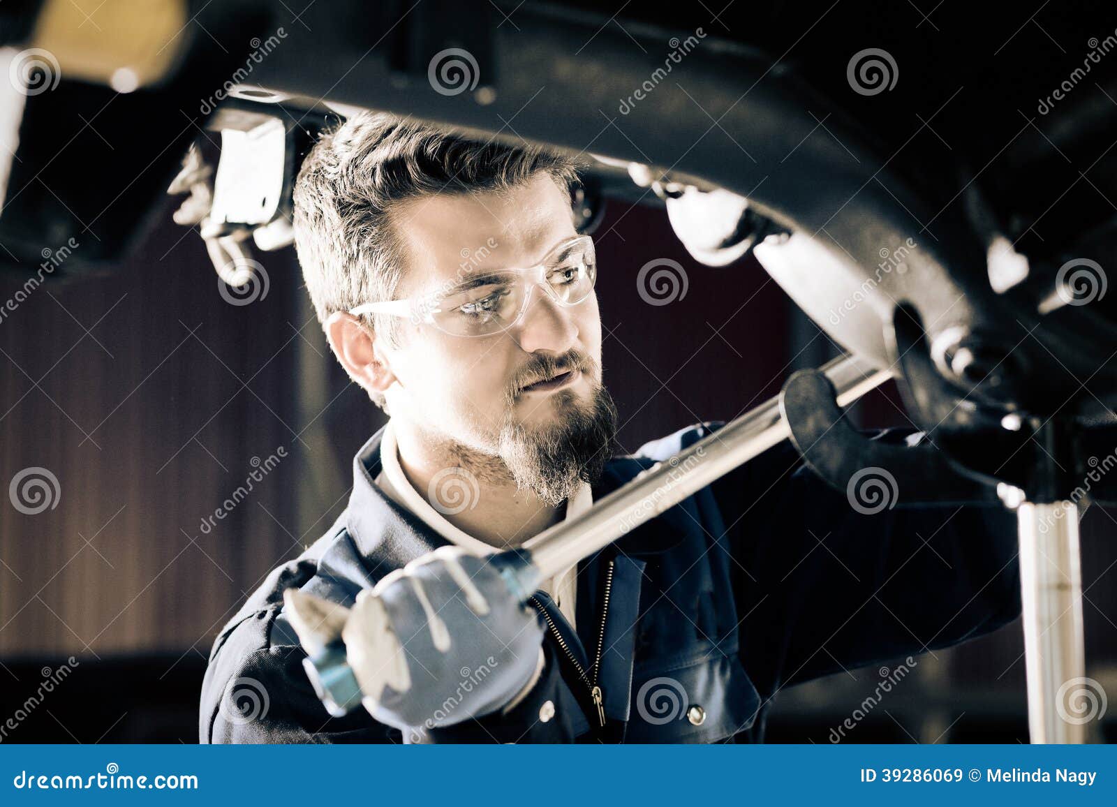 Handsome car mechanic stock image. Image of male, portrait - 39286069