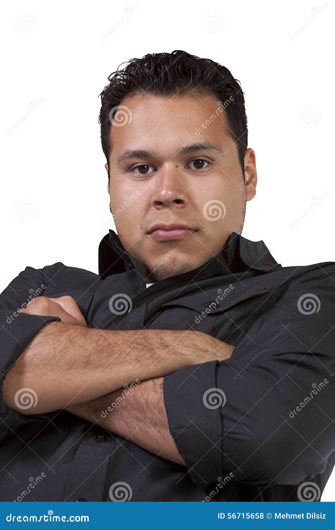 Handsome Casual Hispanic Man Stock Photo - Image of standing, friendly ...