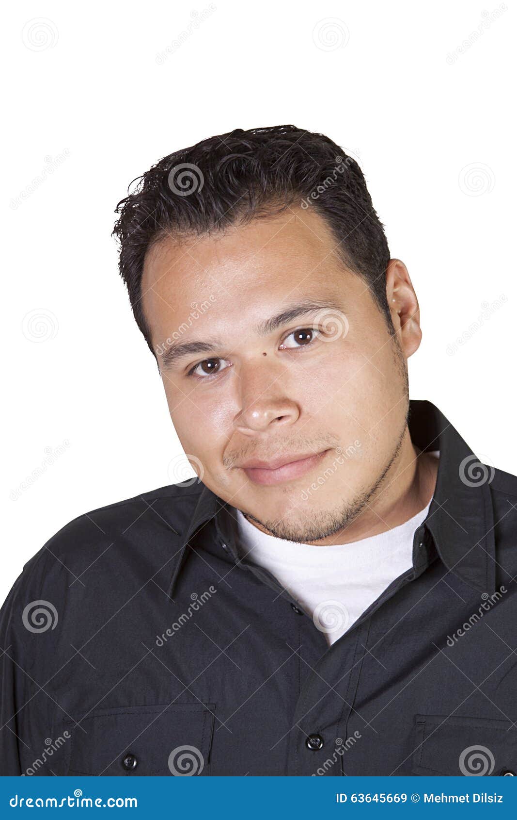 Handsome Casual Hispanic Man Stock Image - Image of isolated, friendly ...