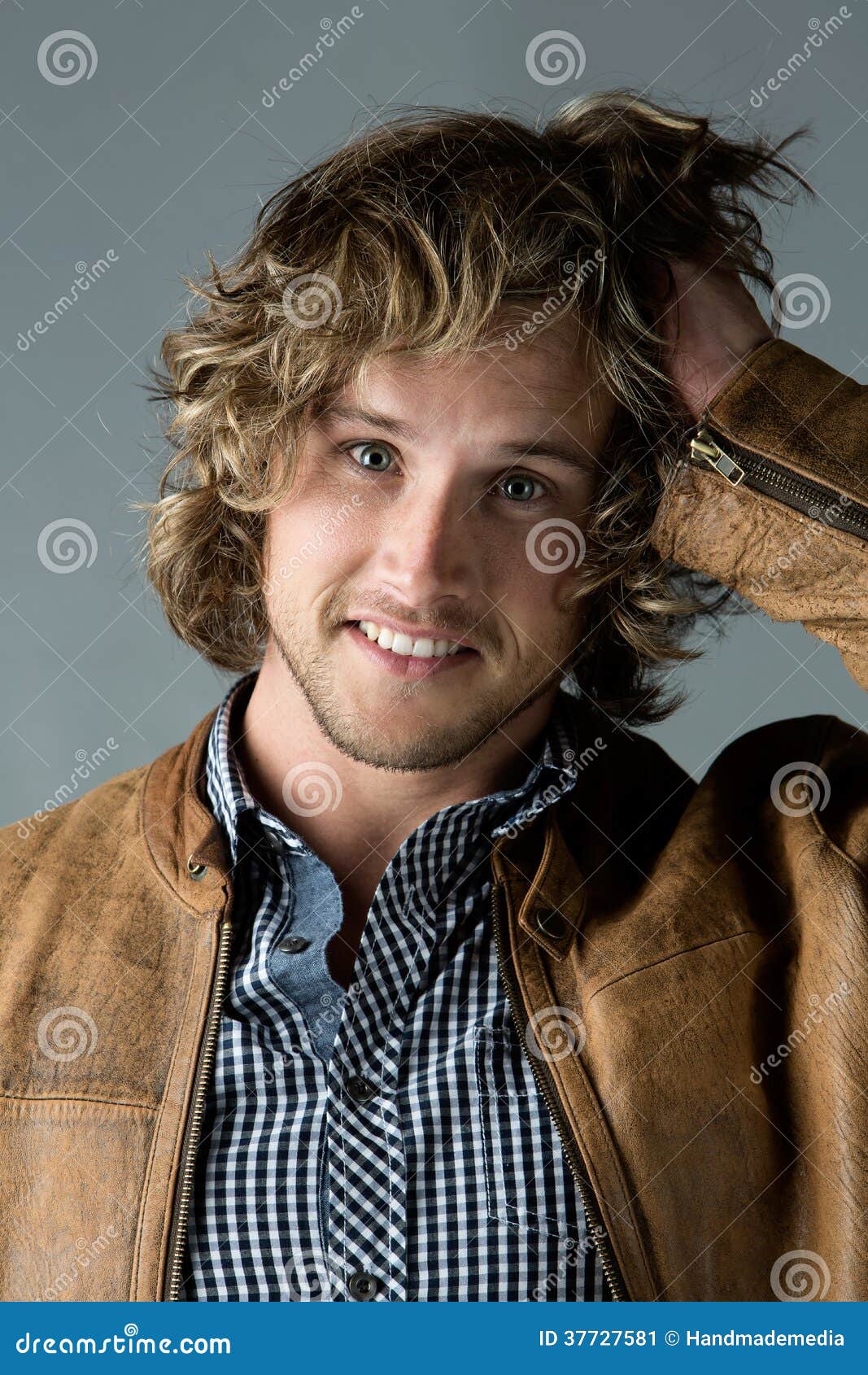 Handsome Caucasian Man Stock Image Image Of Button Person 37727581