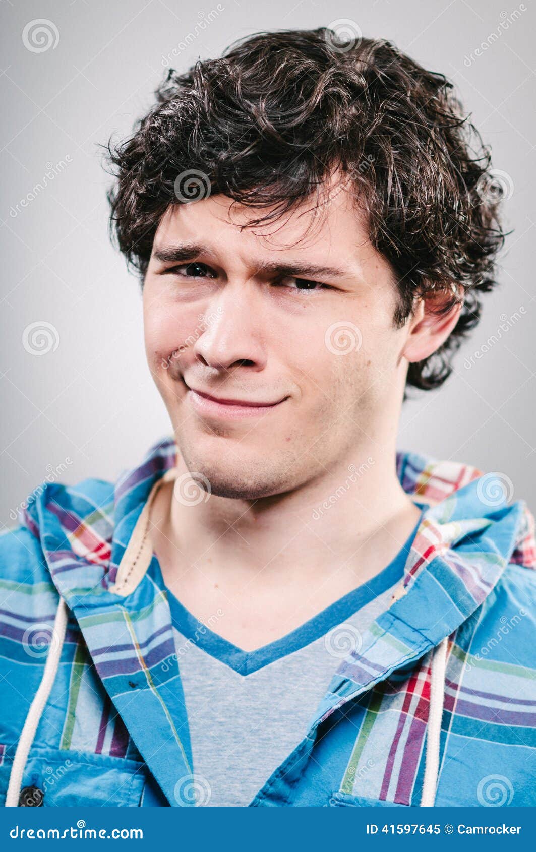 Handsome Caucasian Man with Doubtful Expression Stock Image - Image of ...