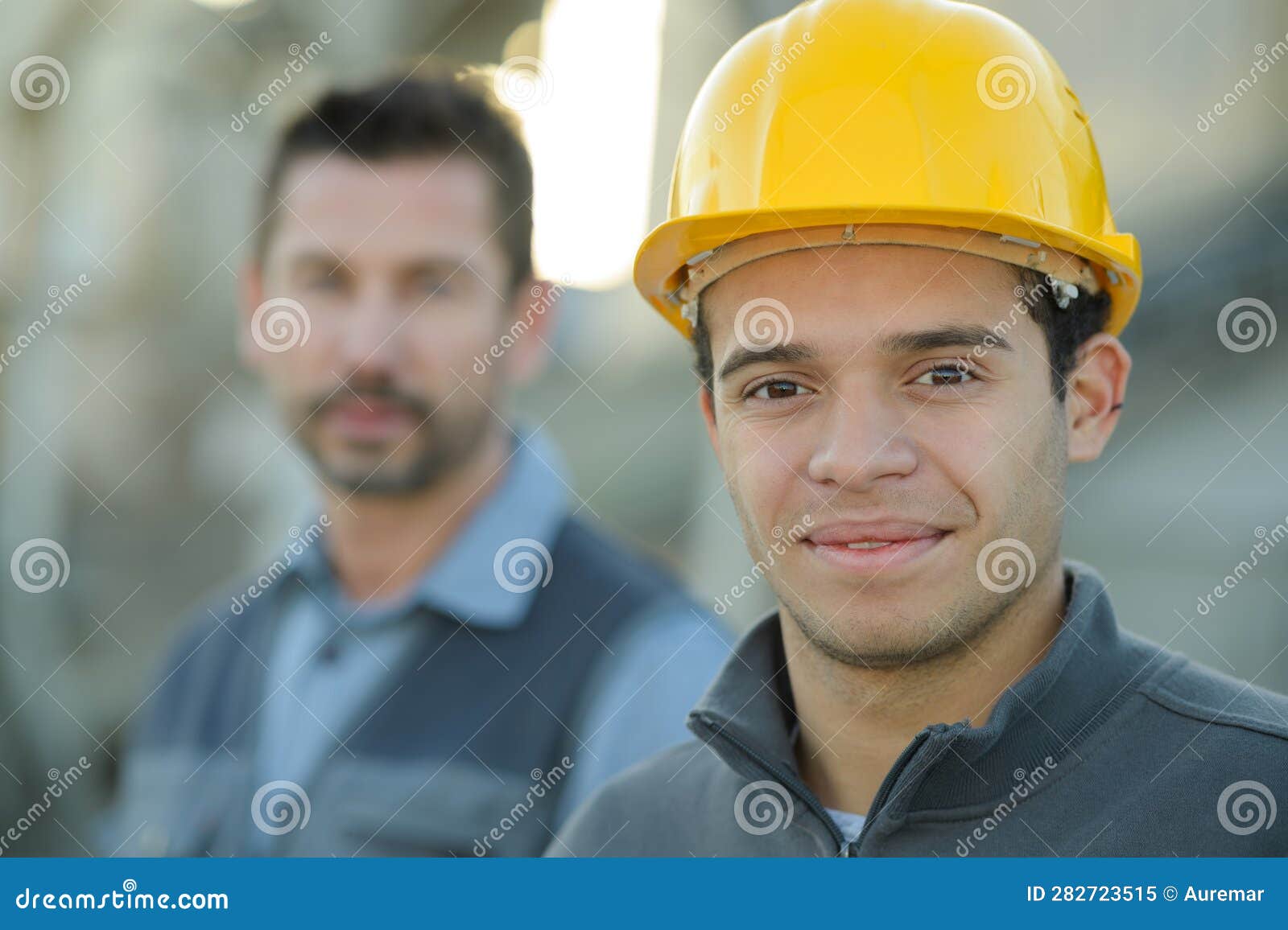 Handsome Cheerful Male Engineer Smiling To Camera Stock Image - Image ...