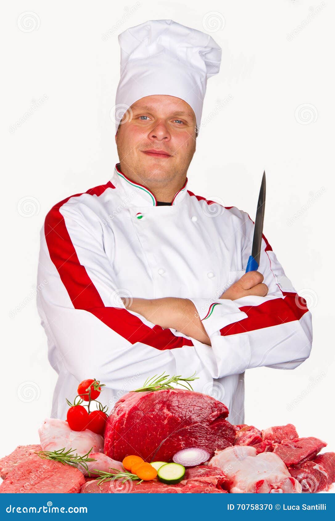 Handsome chef stock photo. Image of folded, screen, chef - 70758370