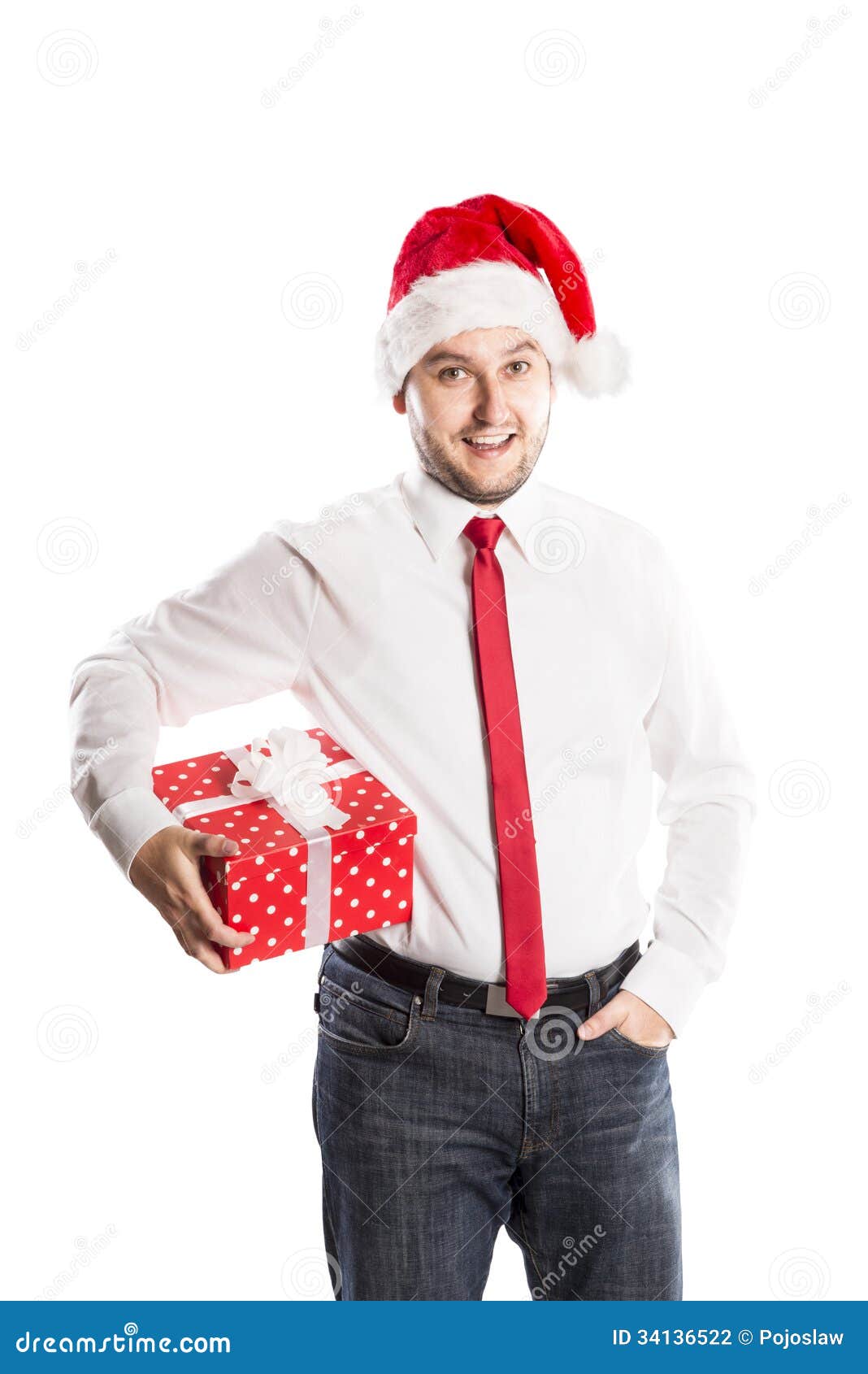 Handsome christmas man stock photo. Image of handsome - 34136522