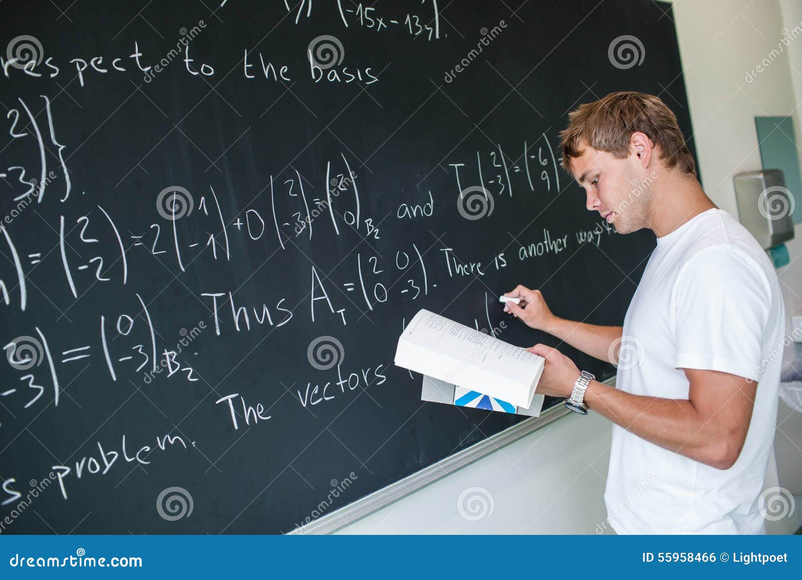 Handsome College Student Solving A Math Problem Stock Photo - Image ... Handsome College Student Solving A Math Problem Stock Photo - Image ...