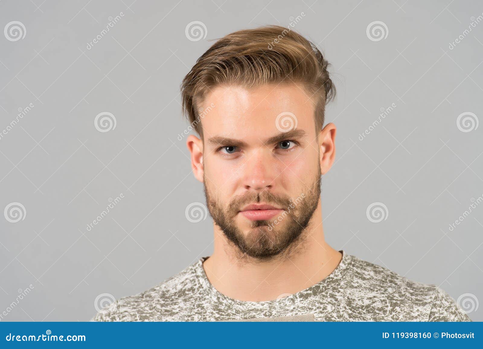 Handsome And Confident Man Beard Unshaven Well Groomed Looks Handsome