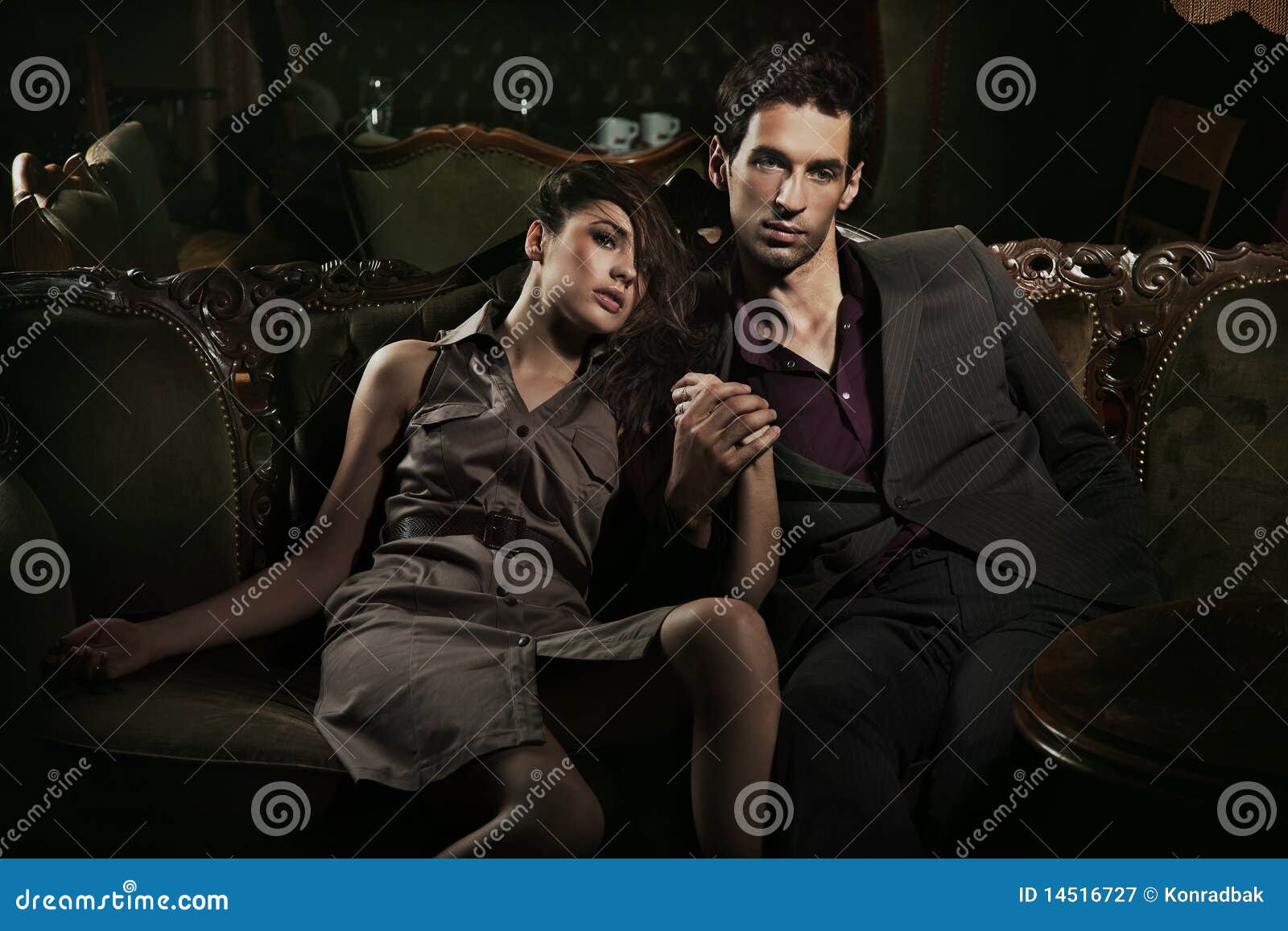 Handsome couple stock image. Image of interior, emotions - 14516727