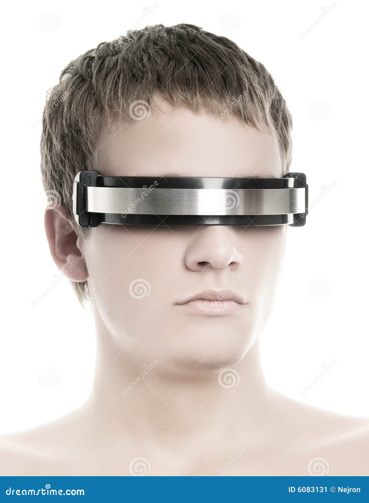Handsome cyber man s face stock image. Image of glasses - 6083131