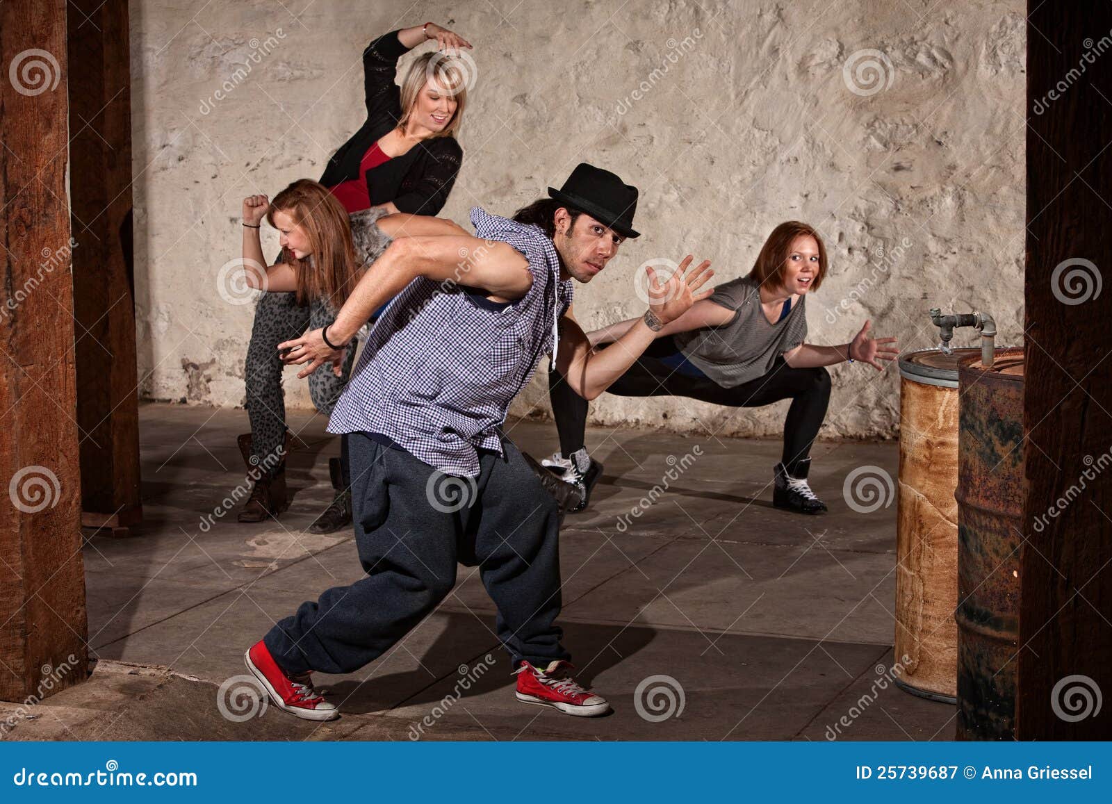 Handsome Dancer with Crew stock image. Image of arab - 25739687