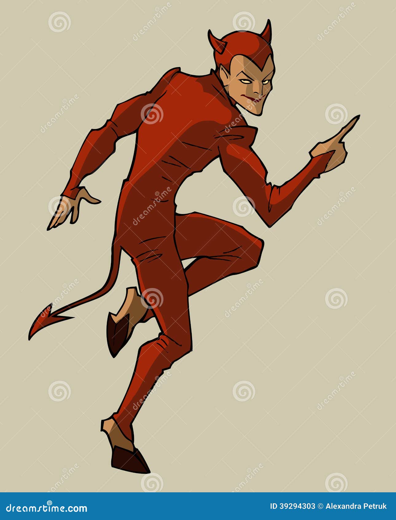 Handsome devil stock vector. Illustration of hell, monster - 39294303