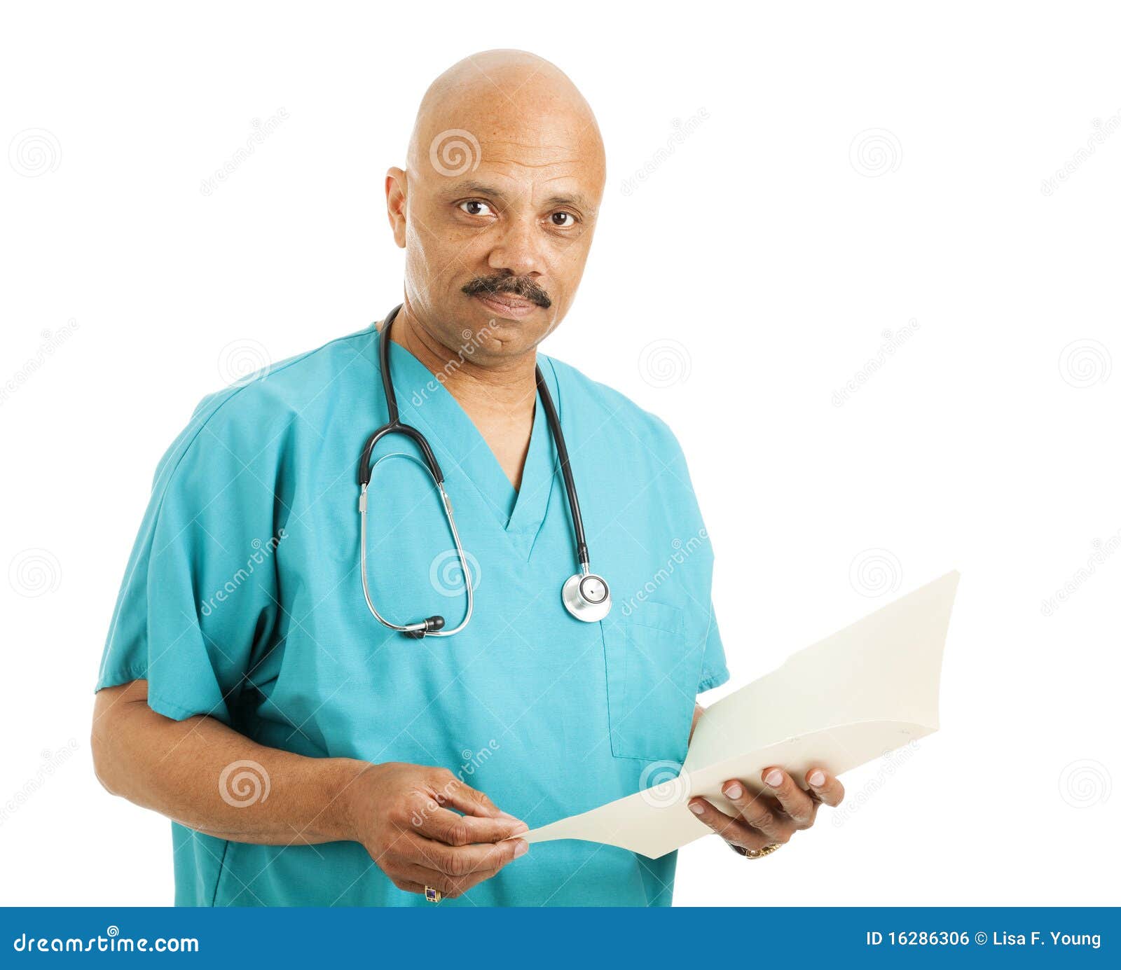Handsome Doctor With Chart Stock Photography | CartoonDealer.com #16286306