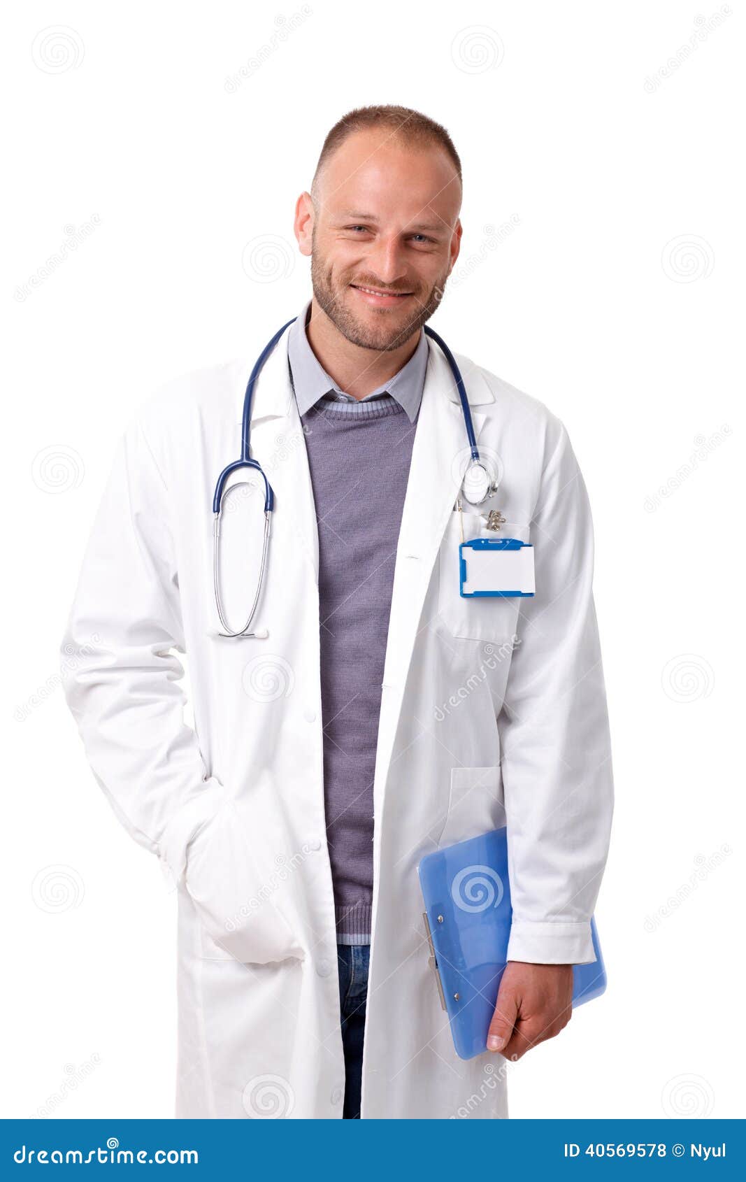 Handsome doctor smiling stock photo. Image of hands, case - 40569578