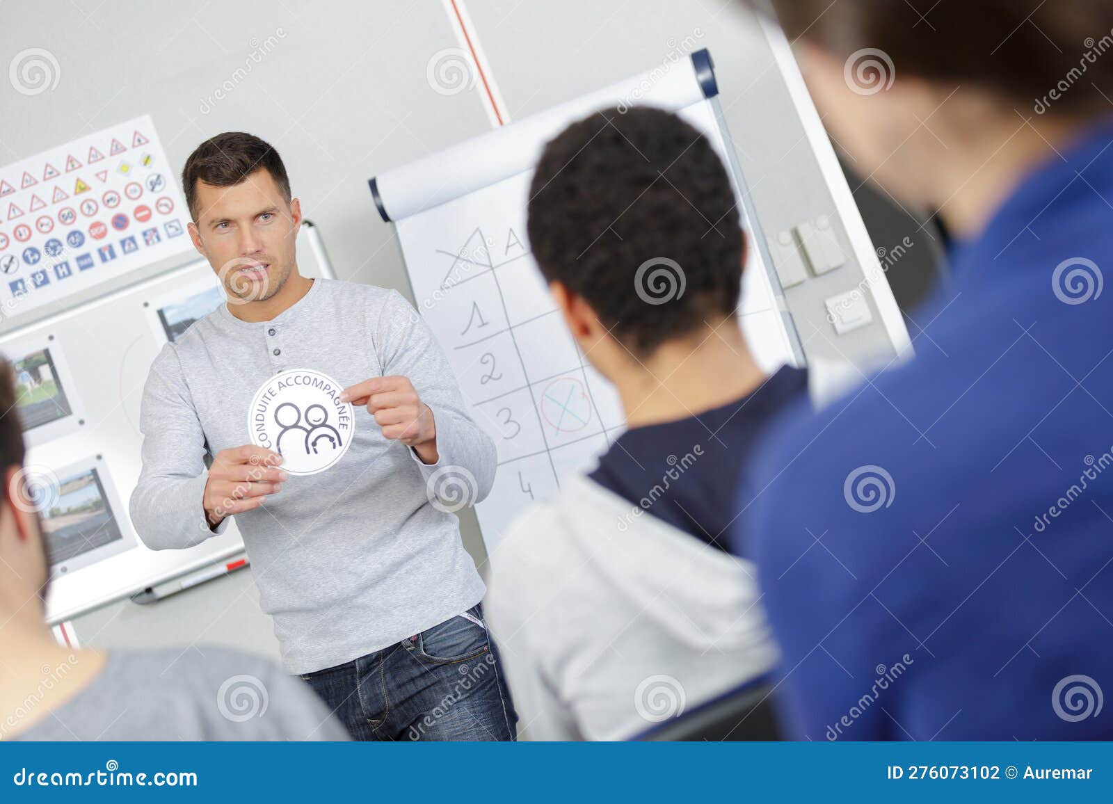 Handsome Driving Instructor Giving Class Stock Photo - Image of holding ...