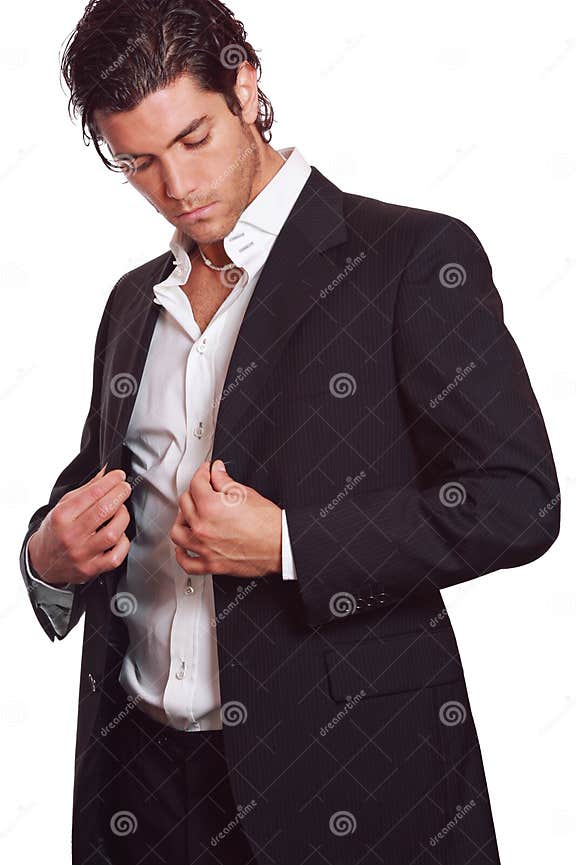 Handsome and elegant man stock photo. Image of model - 25128432