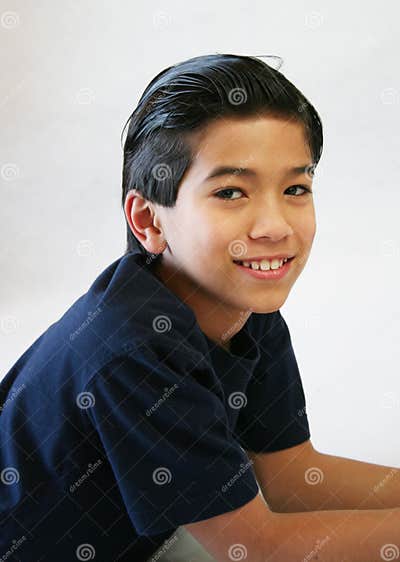 Handsome Eleven Years Old Boy Stock Image - Image of black, casual: 3352999