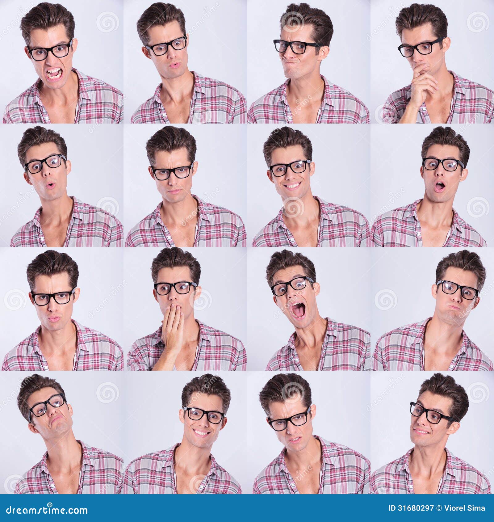 Handsome emotional man stock image. Image of emotional - 31680297