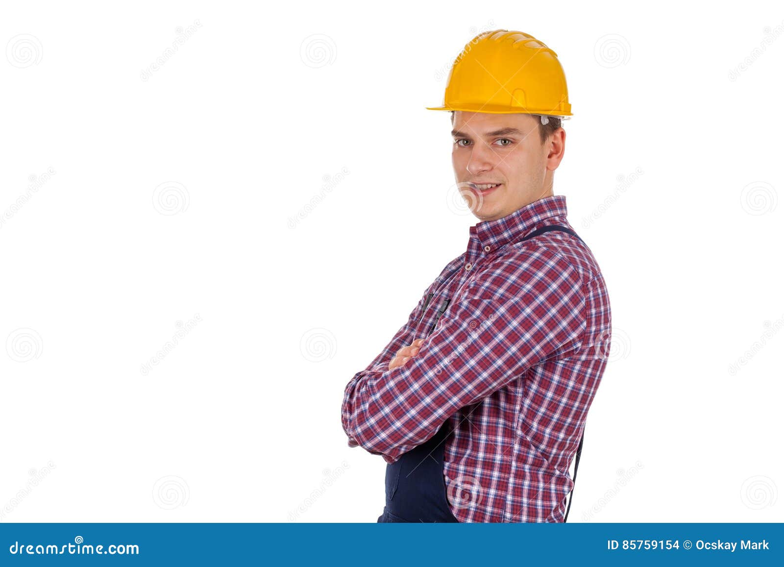 Handsome Engineer with Arms Crossed Stock Photo - Image of human ...