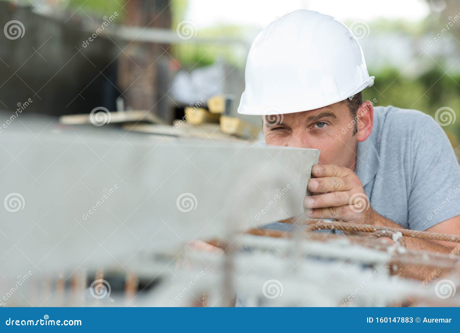 Handsome Engineer Man Worker Looking Metal Structure Stock Image ...