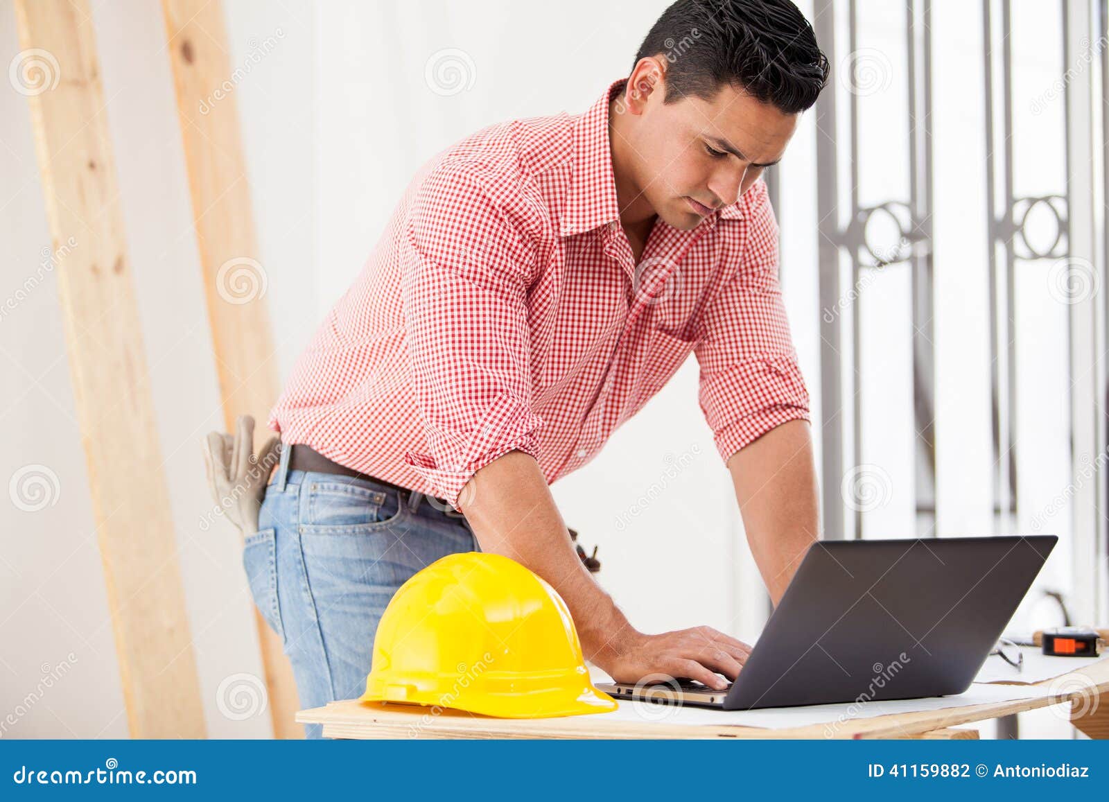 Handsome engineer at work stock photo. Image of adult - 41159882